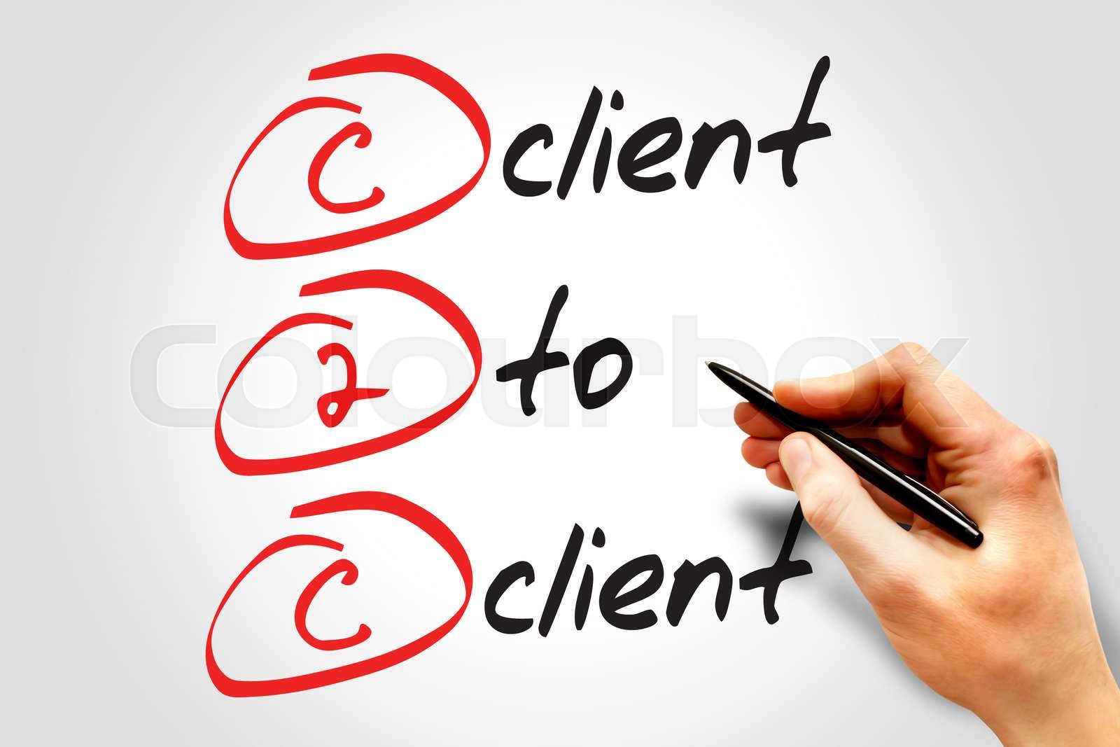 Client To Client | Stock image | Colourbox