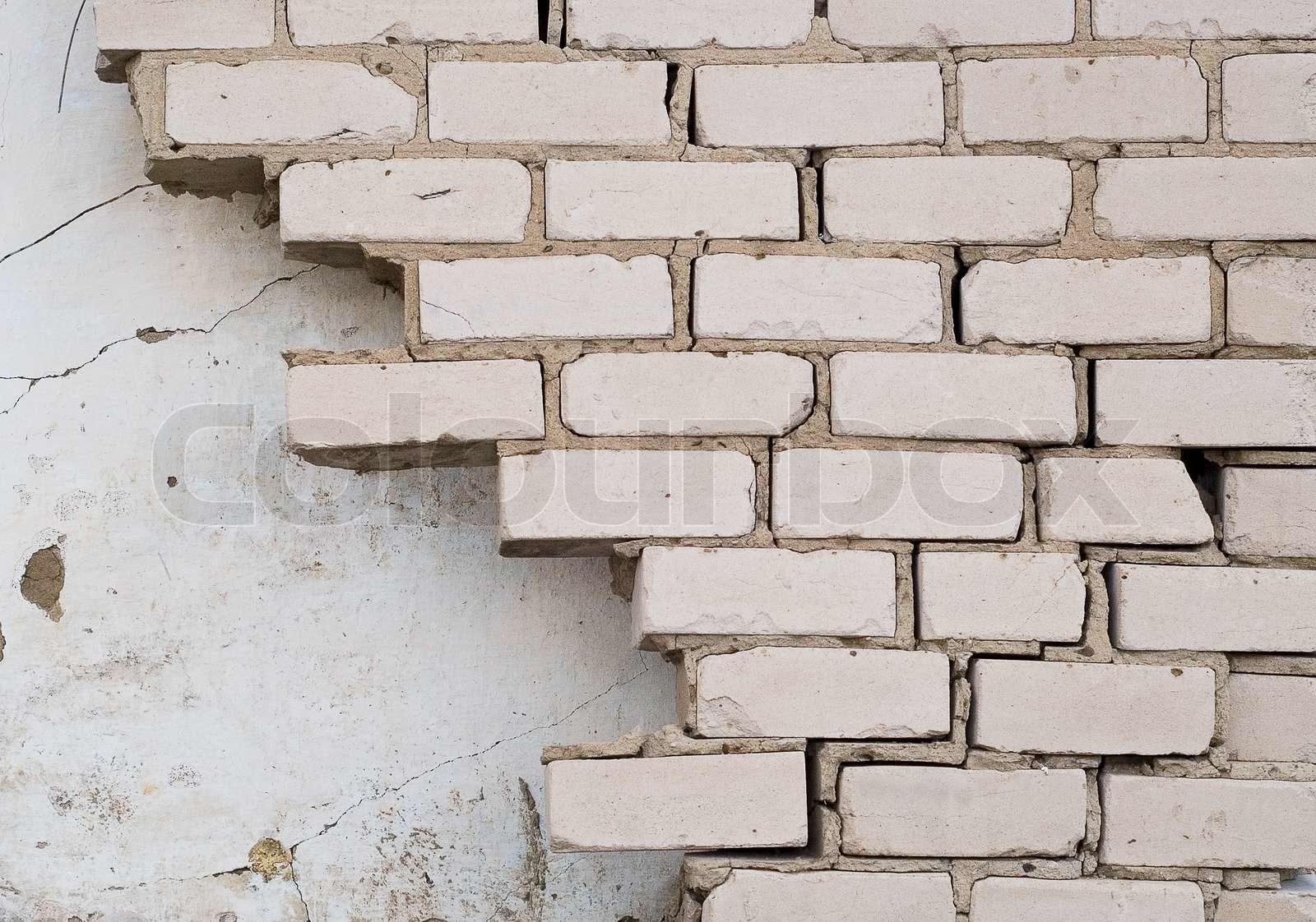 the broken old brick wall | Stock image | Colourbox