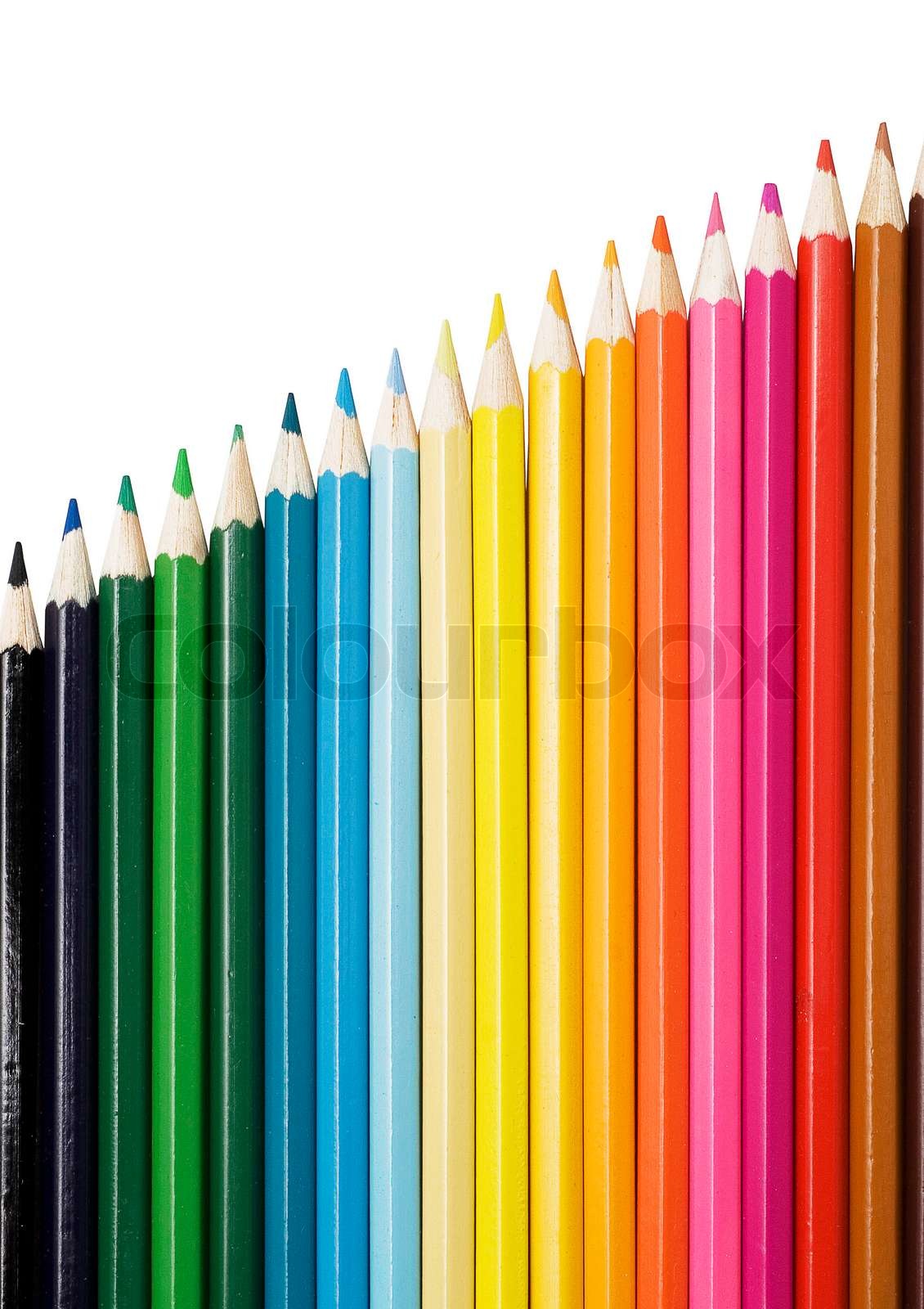 Buntstifte isoliert auf weiß | Stock Bild | Colourbox
