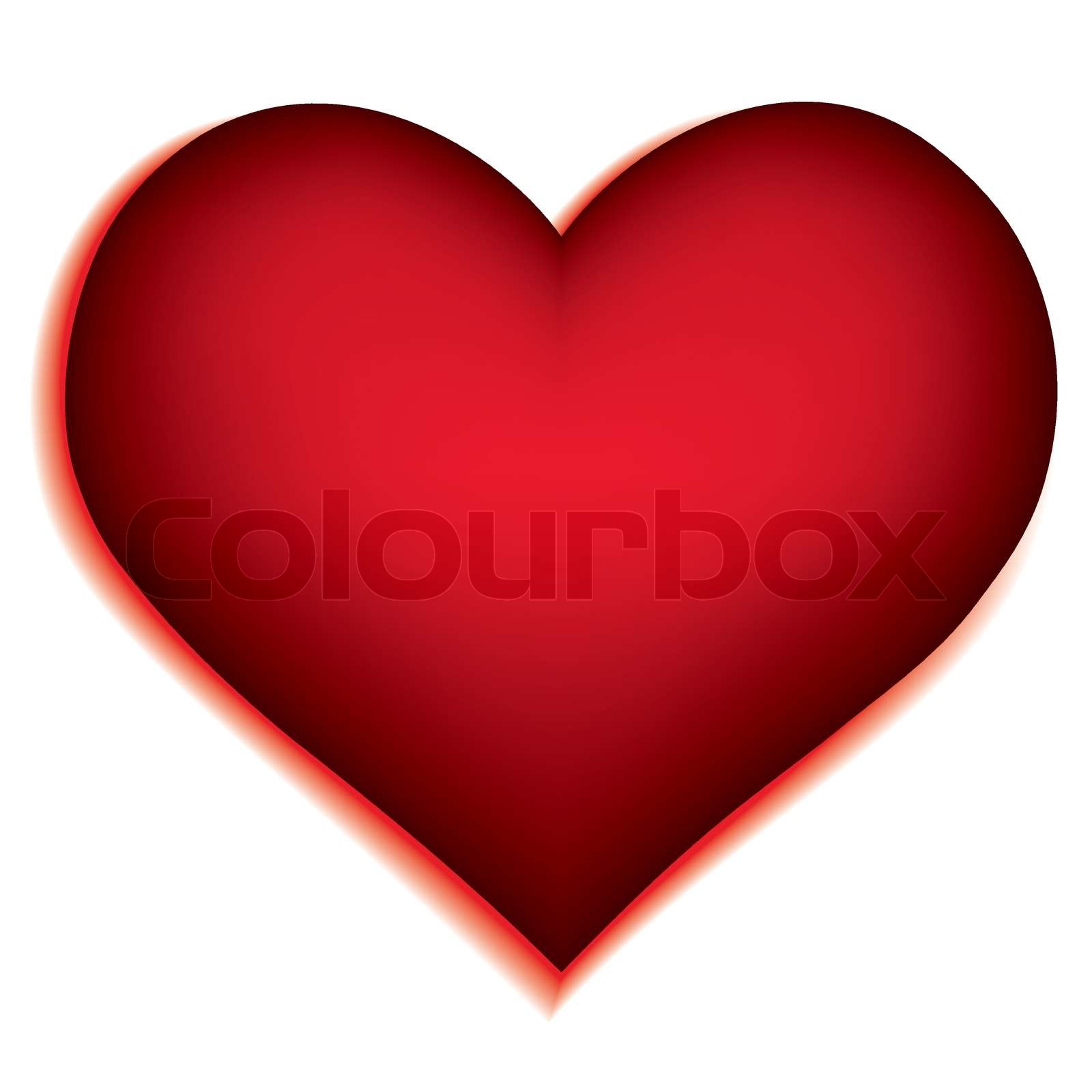 Valentine hjerte på hvid baggrund | Stock vektor | Colourbox