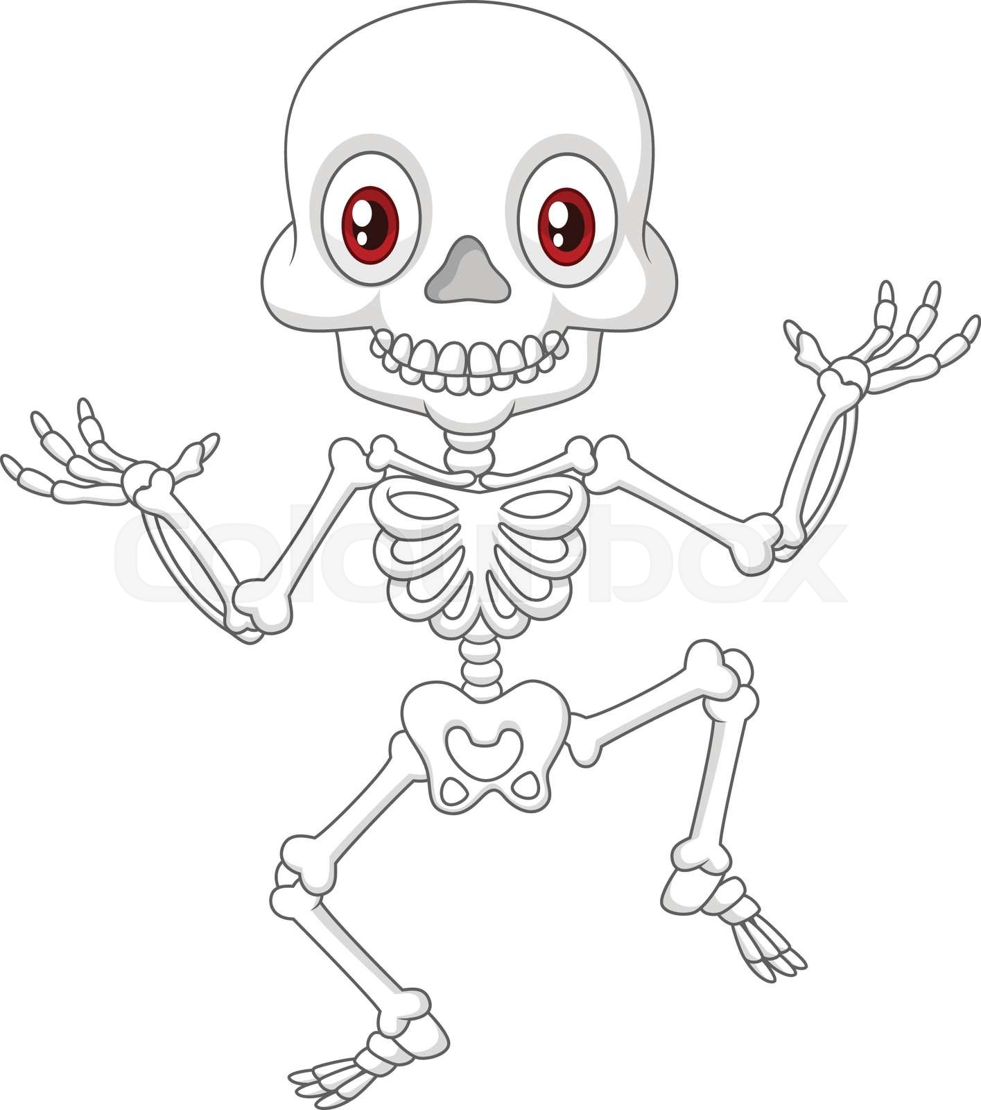 Happy skeleton gesturing | Stock vector | Colourbox