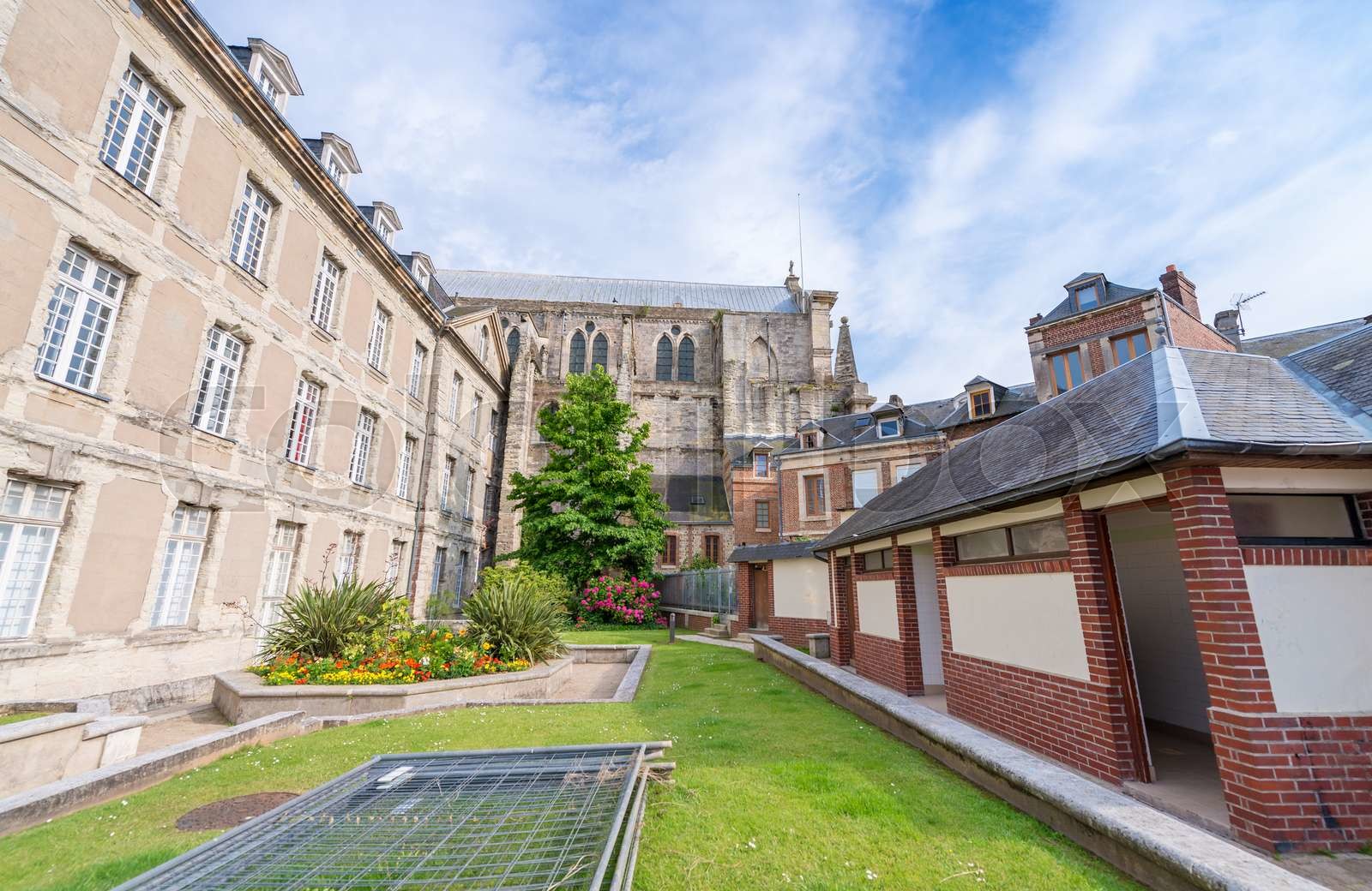 Neo-Gothic Benedictine palace in Fecamp, Normandy, France | Stock image ...