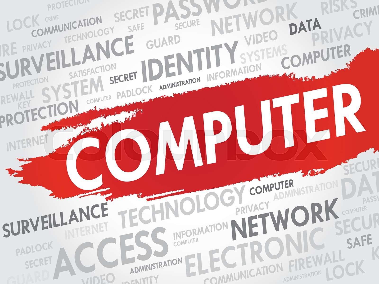 COMPUTER word cloud, business concept | Stock vector | Colourbox