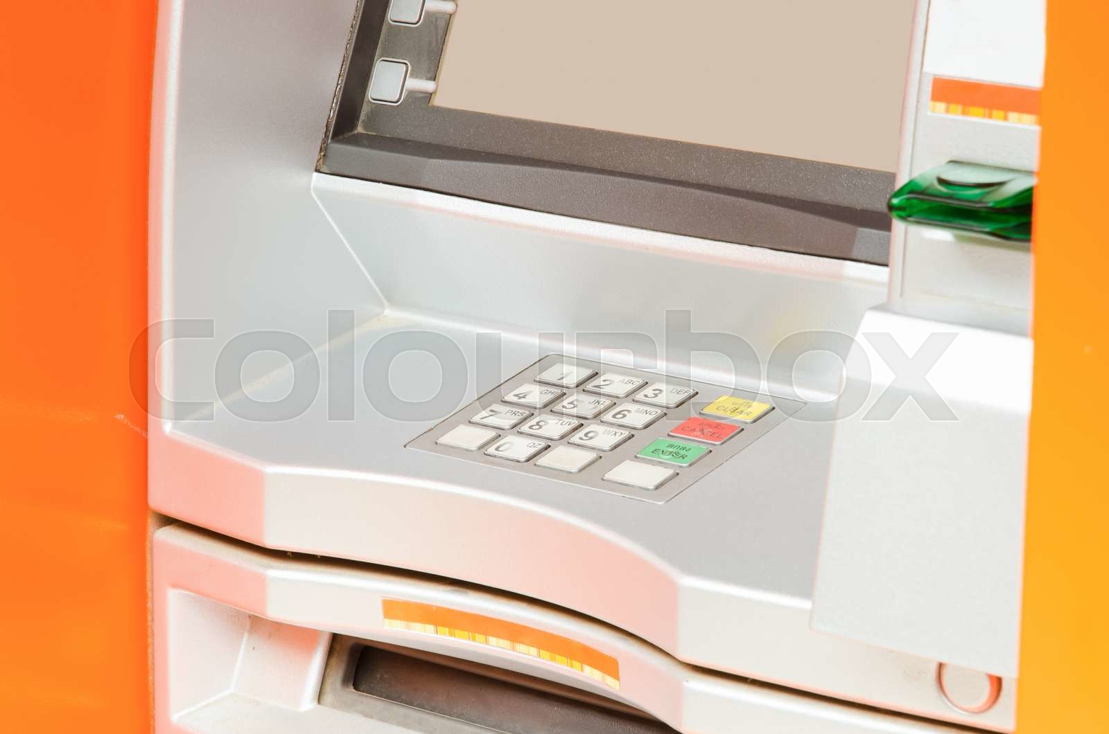 Keypad of an automated teller machine | Stock image | Colourbox
