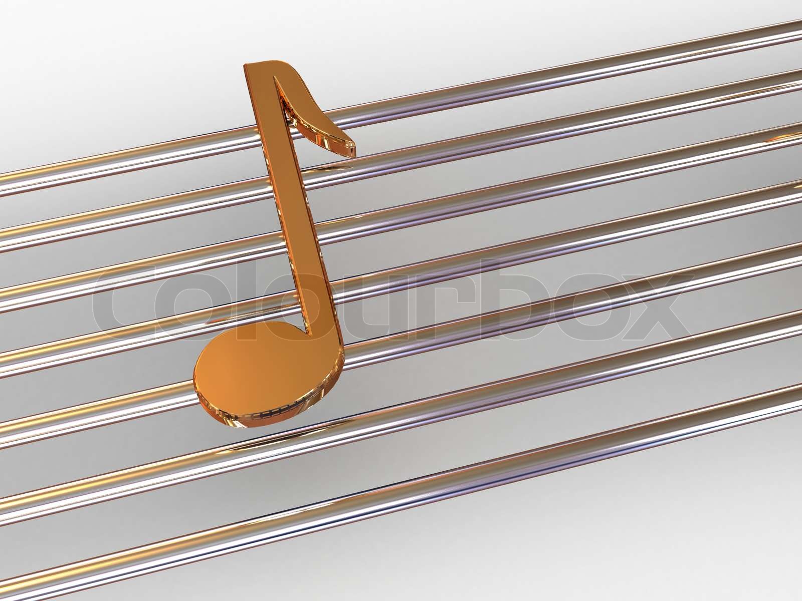 Musical notes. 3d | Stock image | Colourbox