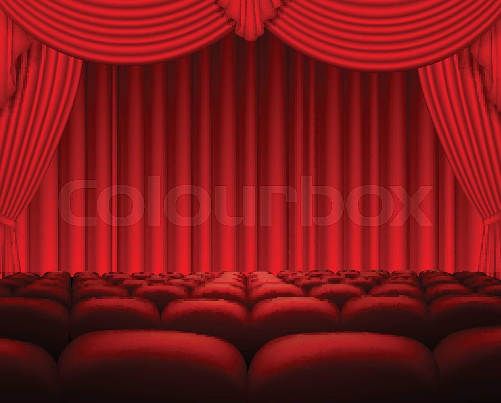 vorhang, kino, theater | Stock-Vektor | Colourbox