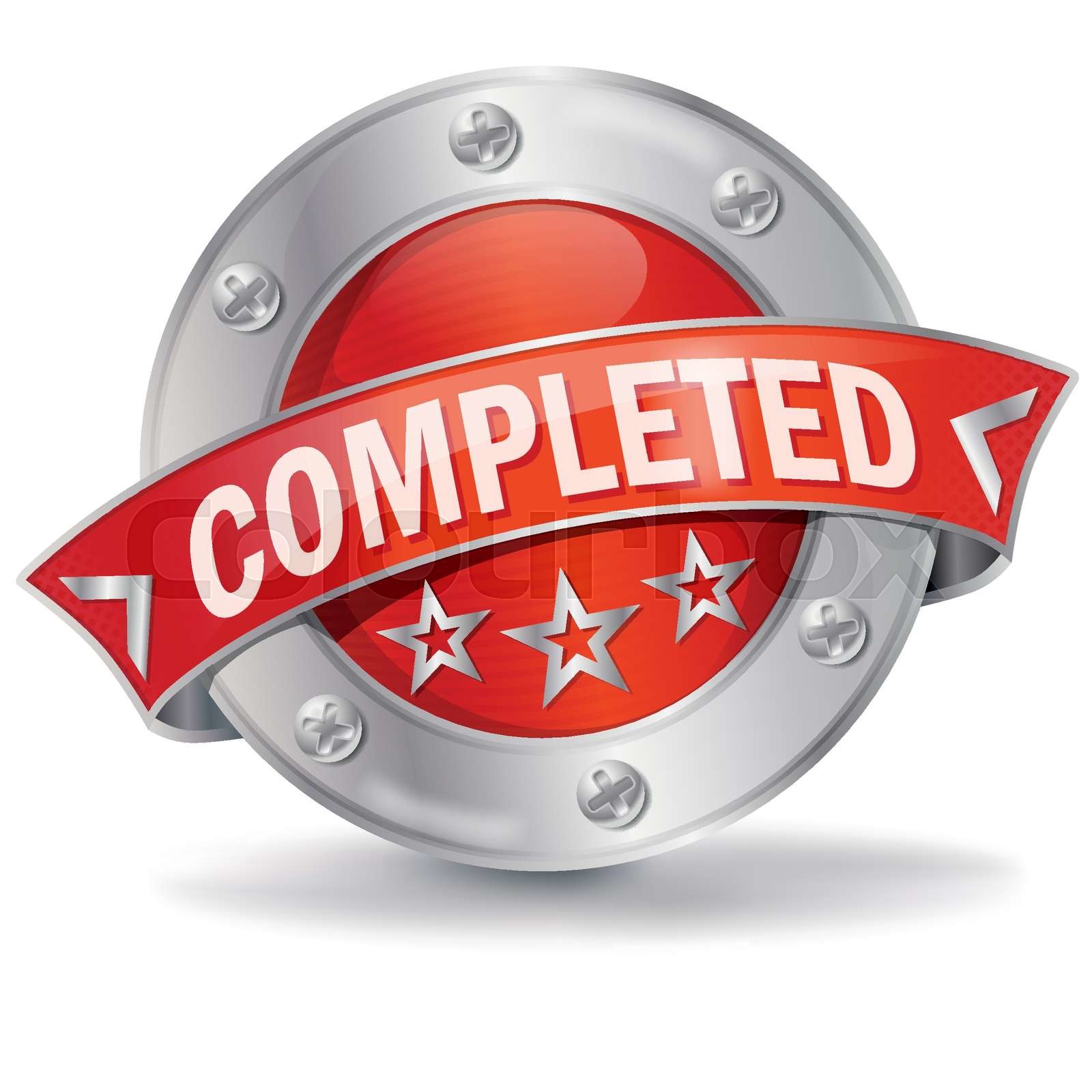 Button Completed | Stock-Vektor | Colourbox