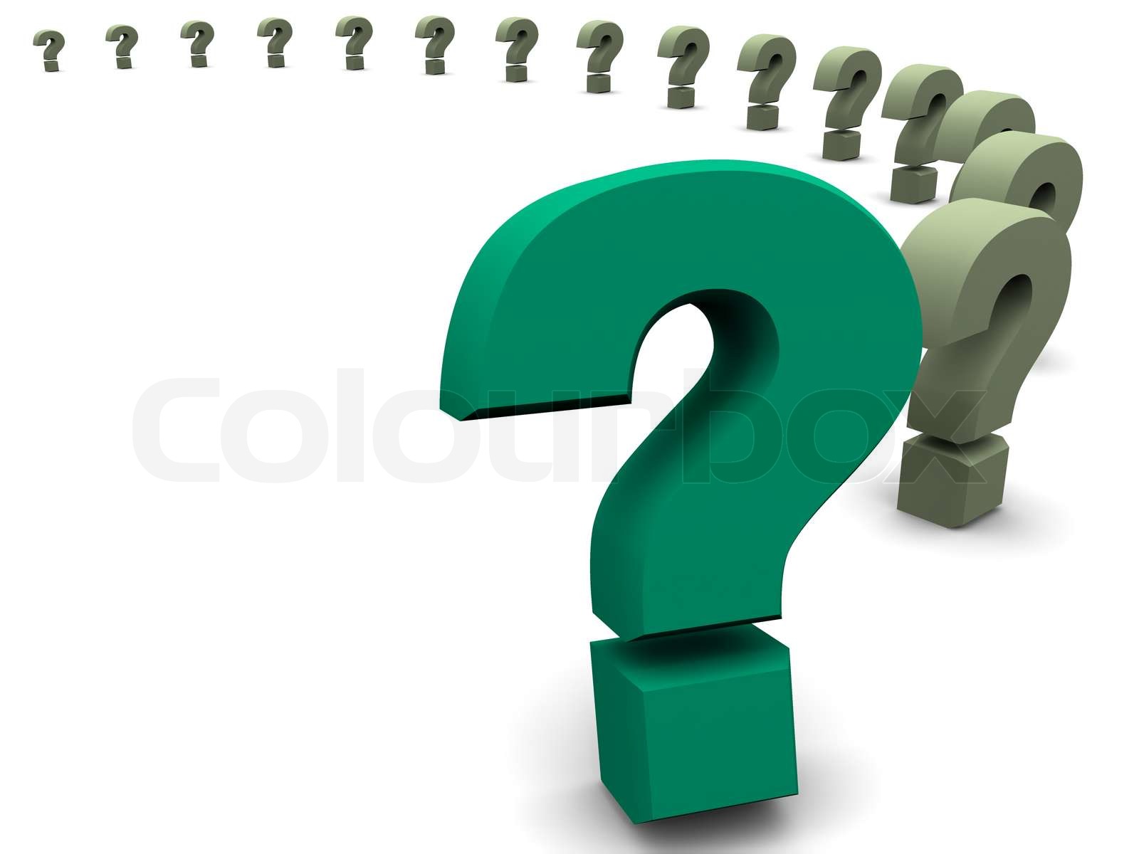 question. 3d | Stock image | Colourbox