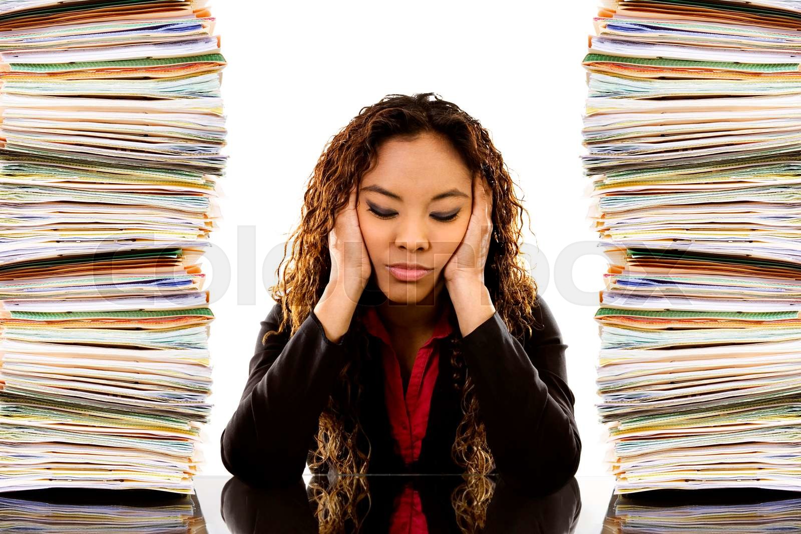 Overworked Woman | Stock image | Colourbox