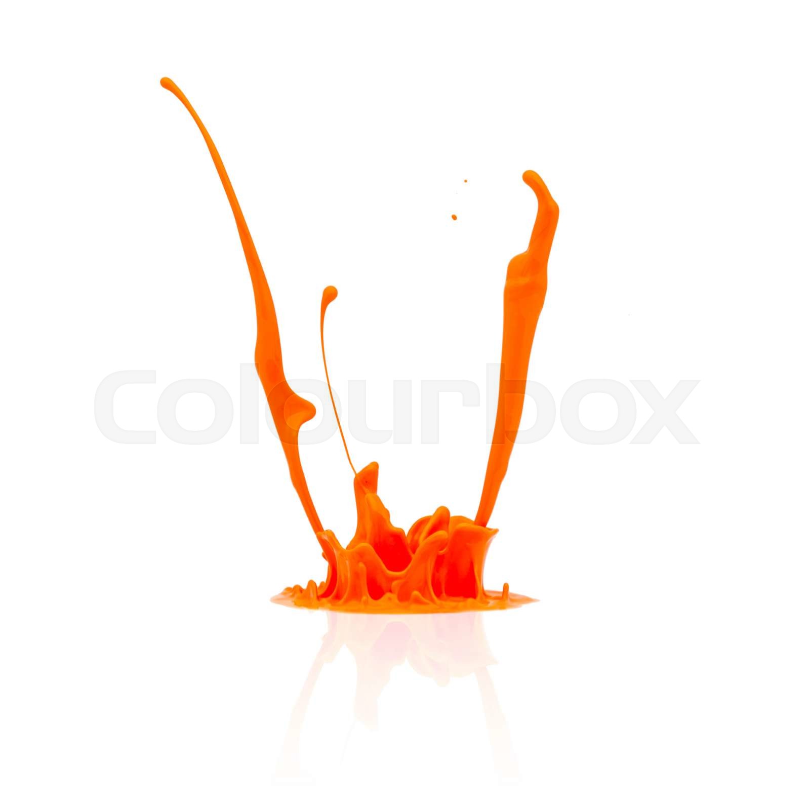 Real Orange Paint Splatter