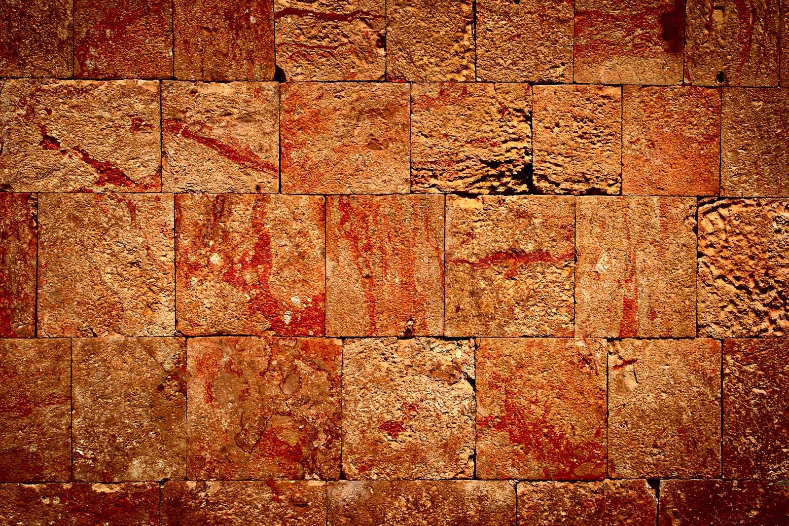 Texture of stone wall of ancient Mayan ruins in Mexico | Stock image ...