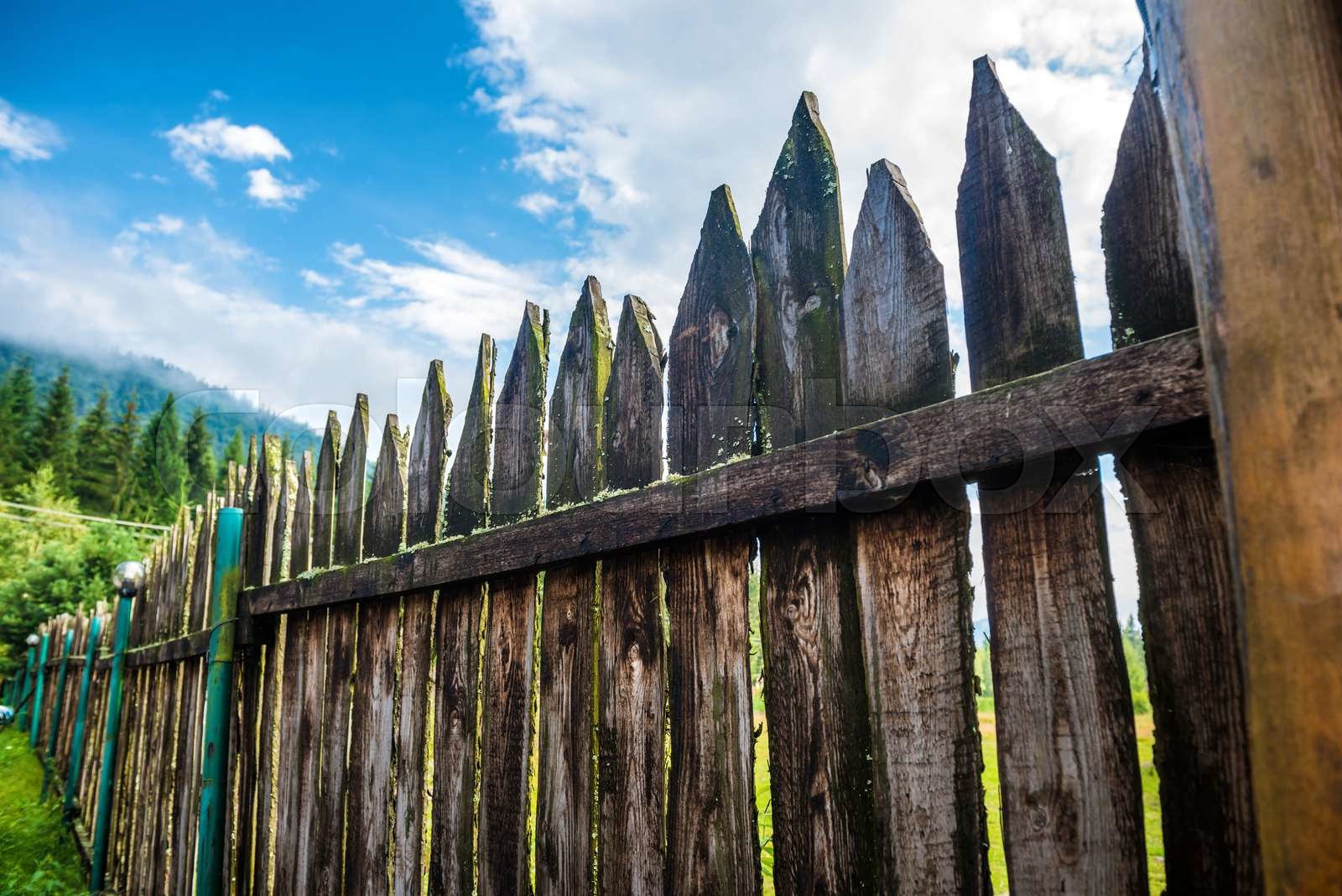 Old country fence | Stock image | Colourbox