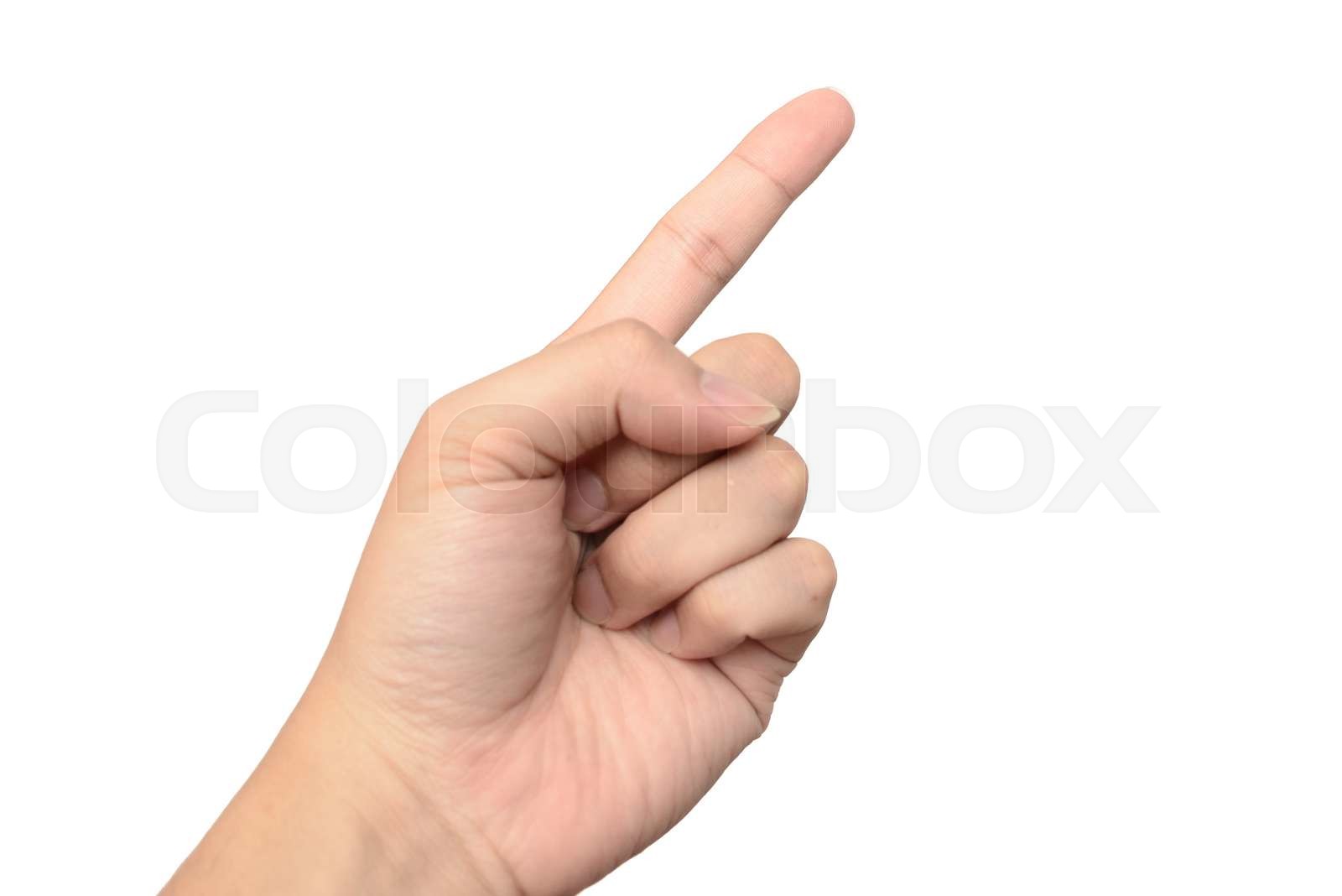 Finger pointing up | Stock image | Colourbox