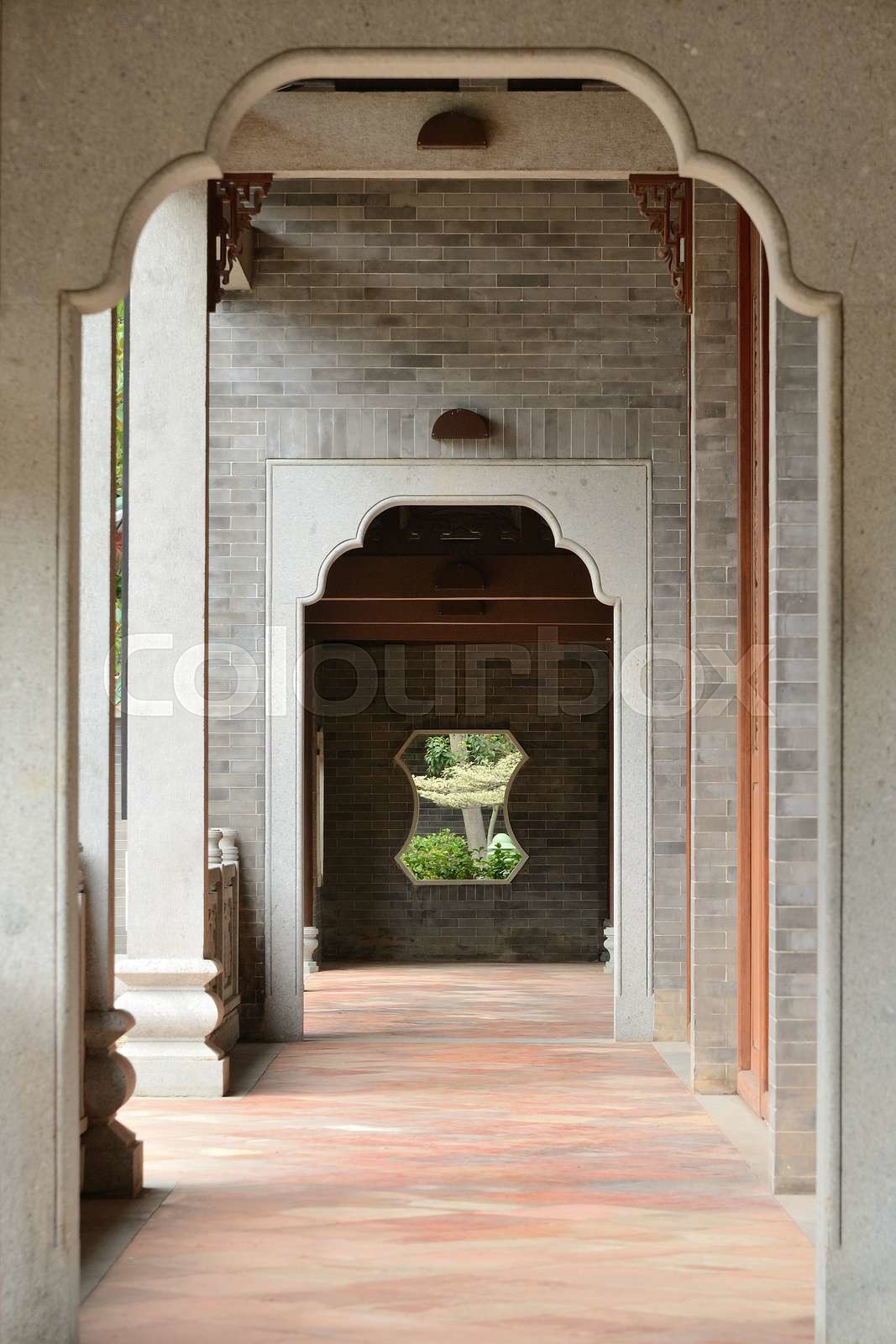 Hallway of a traditional Chinese home / house | Stock image | Colourbox