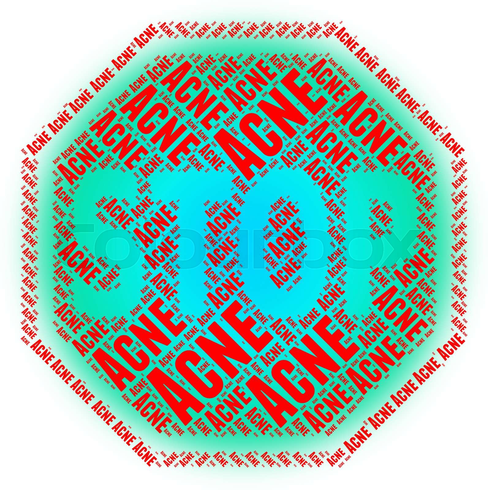 Stop Acne Represents Warning Sign And Caution | Stock image | Colourbox