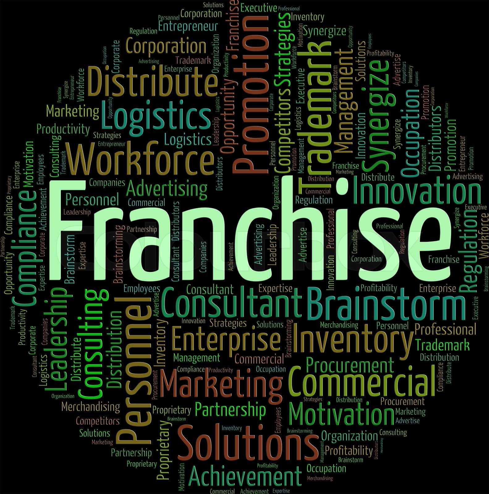Franchise Word Means Text Concession And Privilege | Stock image ...