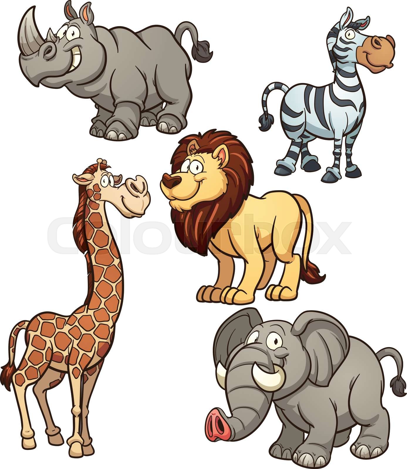 African animals | Stock vector | Colourbox