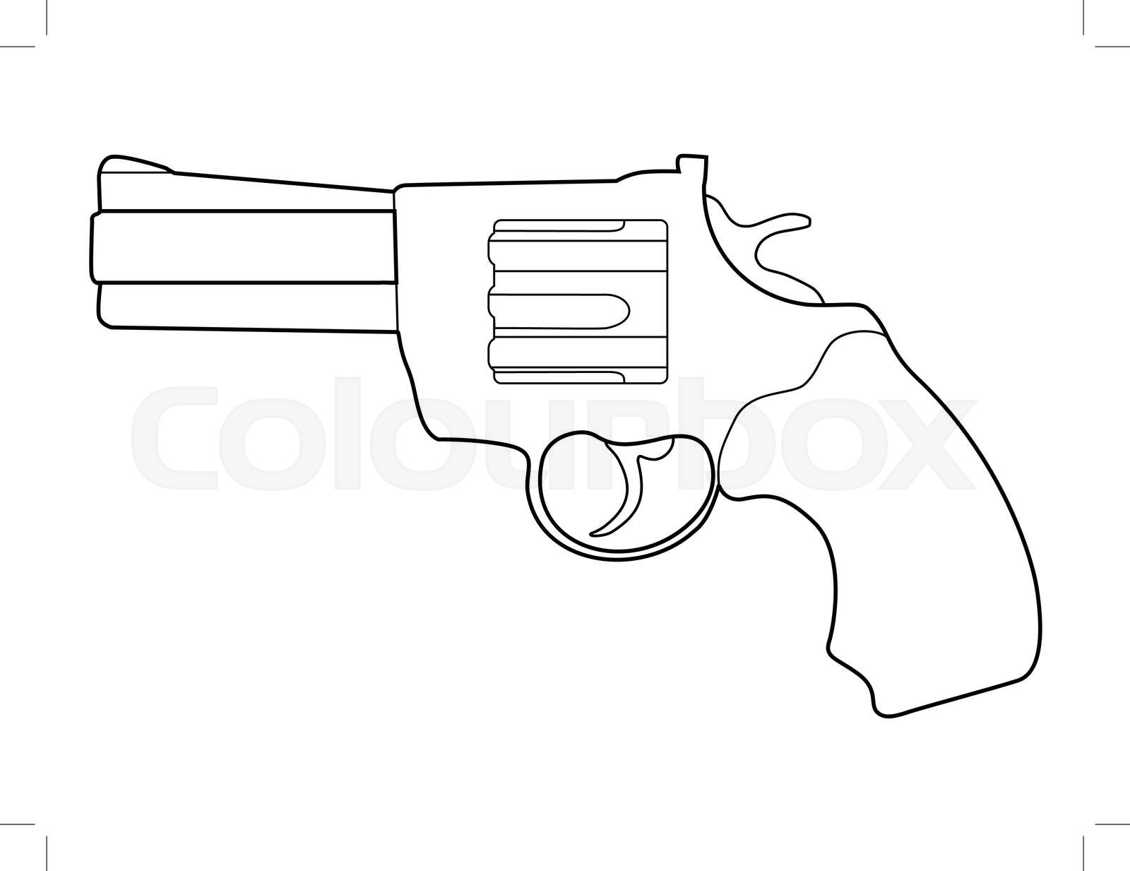 Vintage Revolver Outline