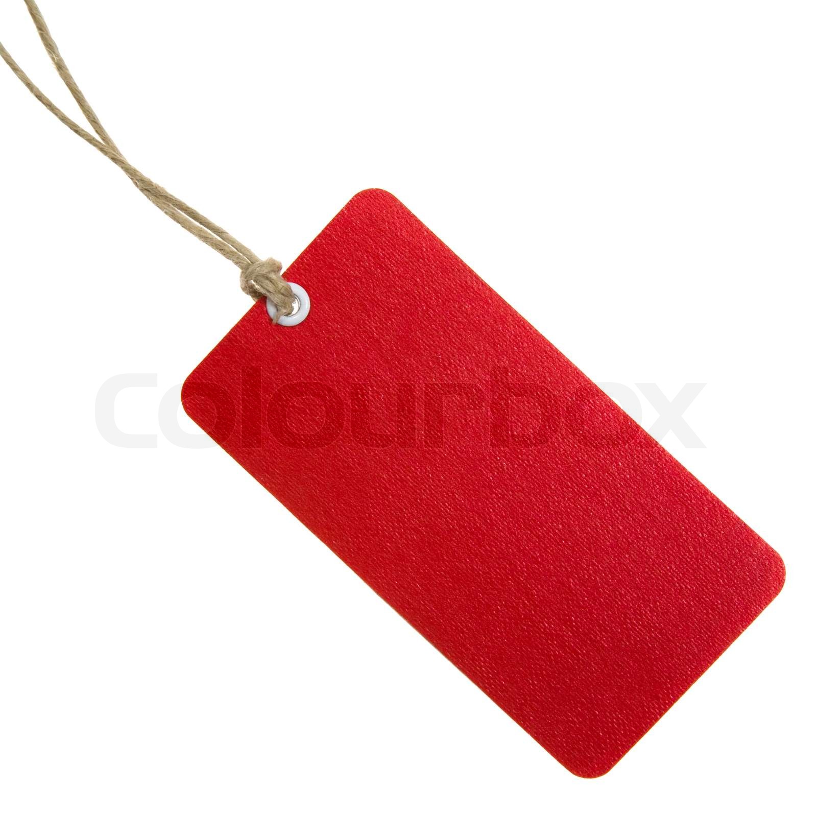 Highly Detailed Red Shopping Tag | Stock image | Colourbox