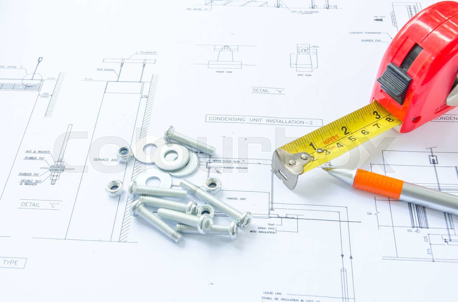 arkitekt, papir, hus | Stock foto | Colourbox