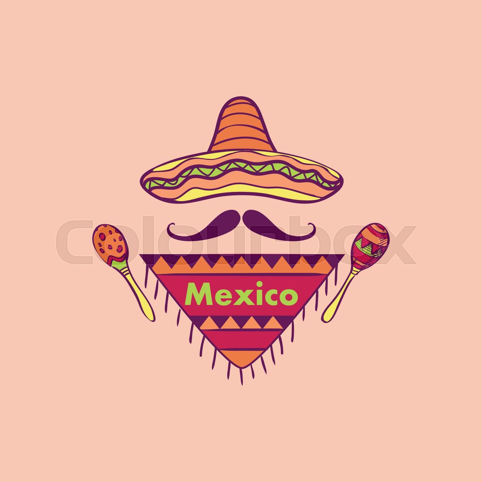 Mexican label and emblem | Stock vector | Colourbox