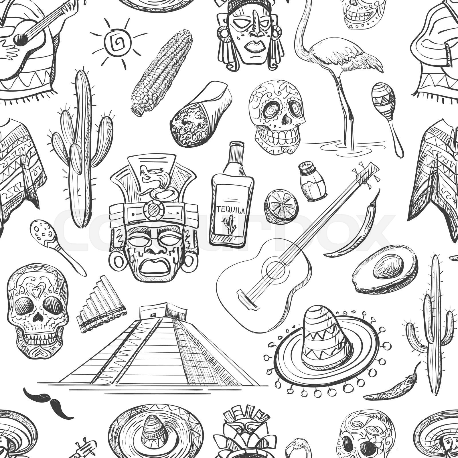 Mexican seamless pattern | Stock vector | Colourbox