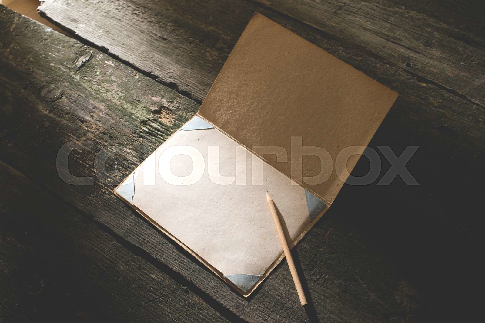 Vintage pencil and drawing paper | Stock image | Colourbox