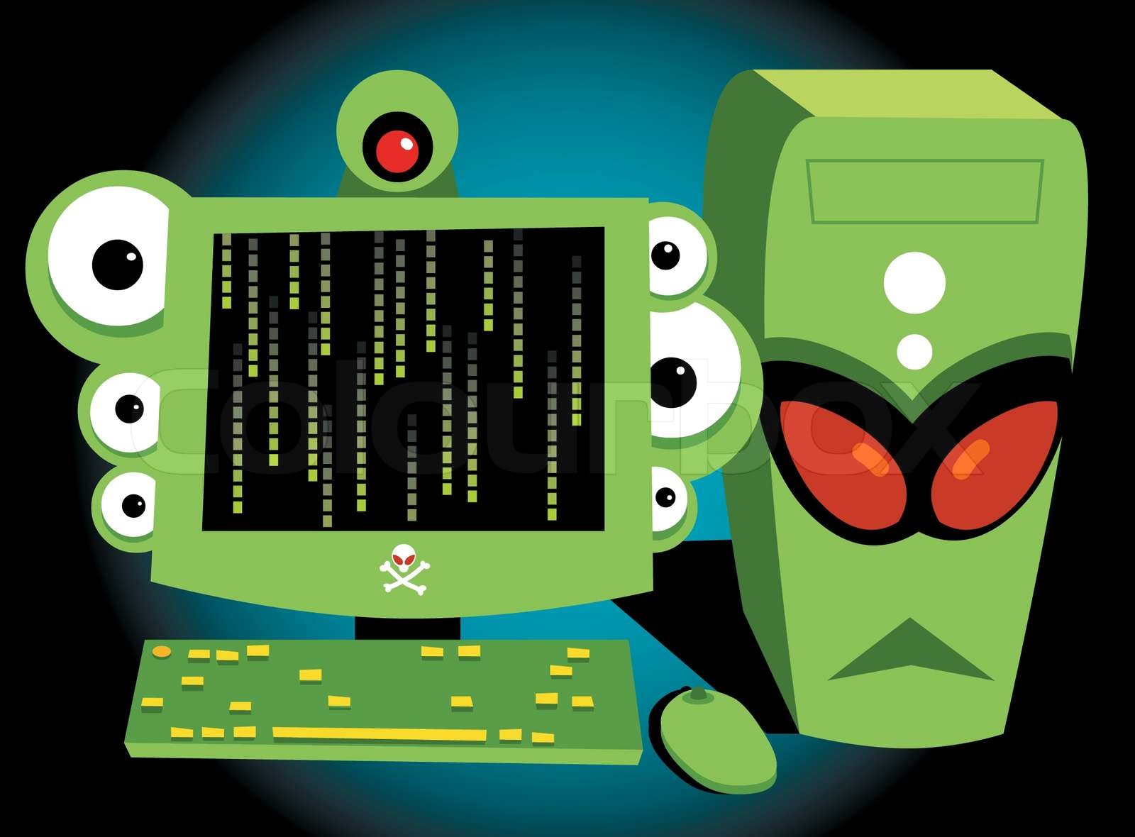 monster personal computer | Stock vector | Colourbox