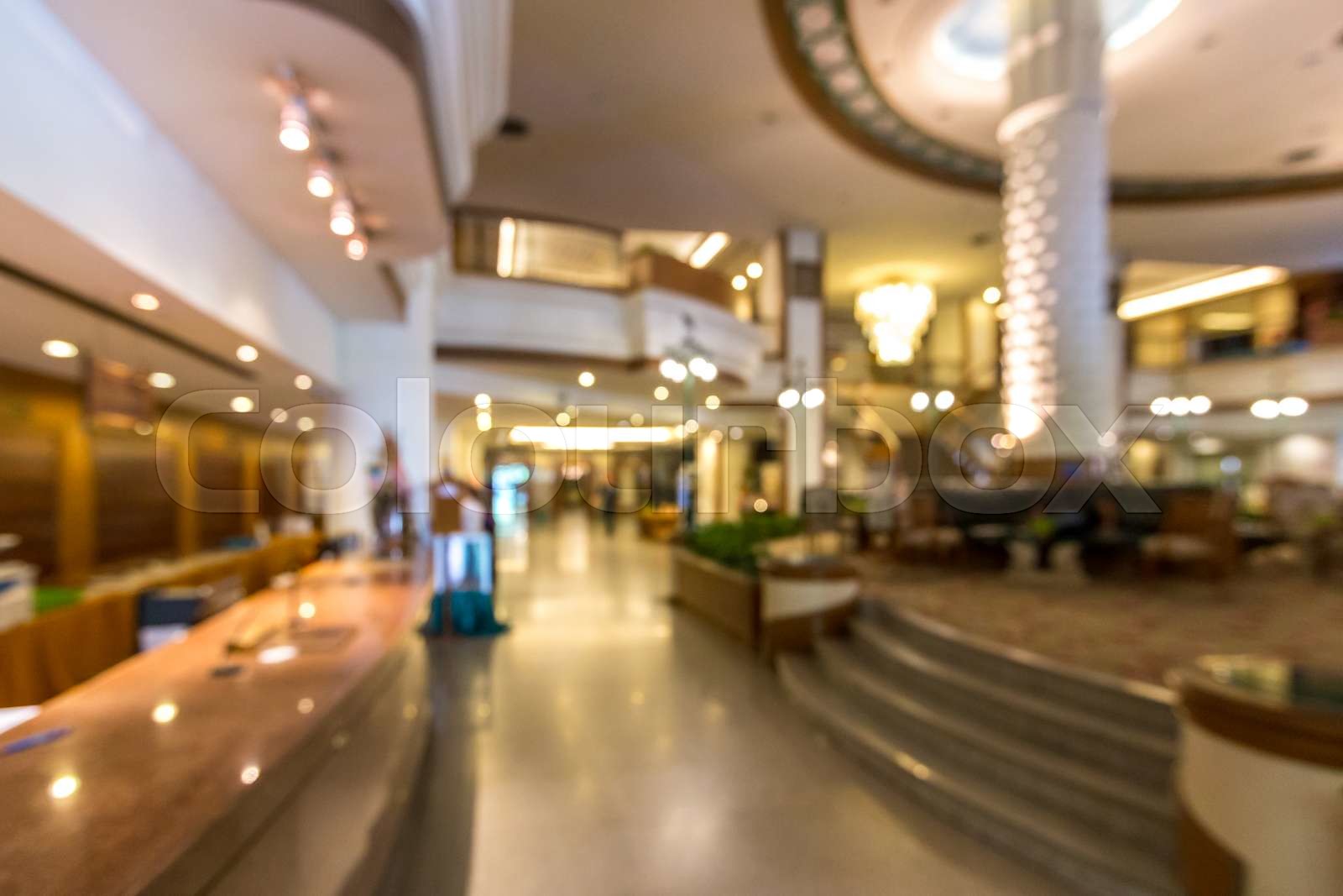 Blur hotel lobby background | Stock image | Colourbox