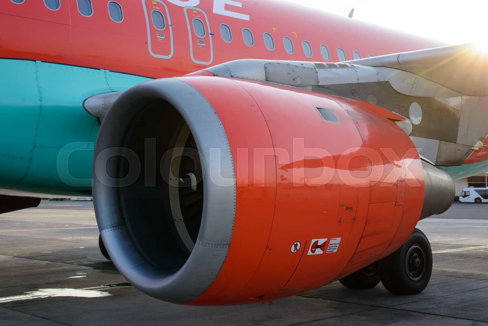 Engine on a jetliner aircraft | Stock image | Colourbox