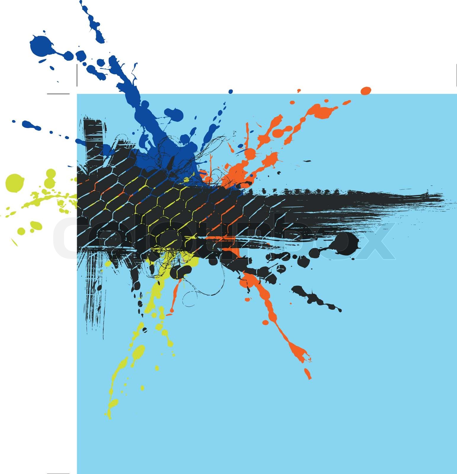 farbige grunge Hintergrund mit Flecken und Kleckse | Stock-Vektor ...