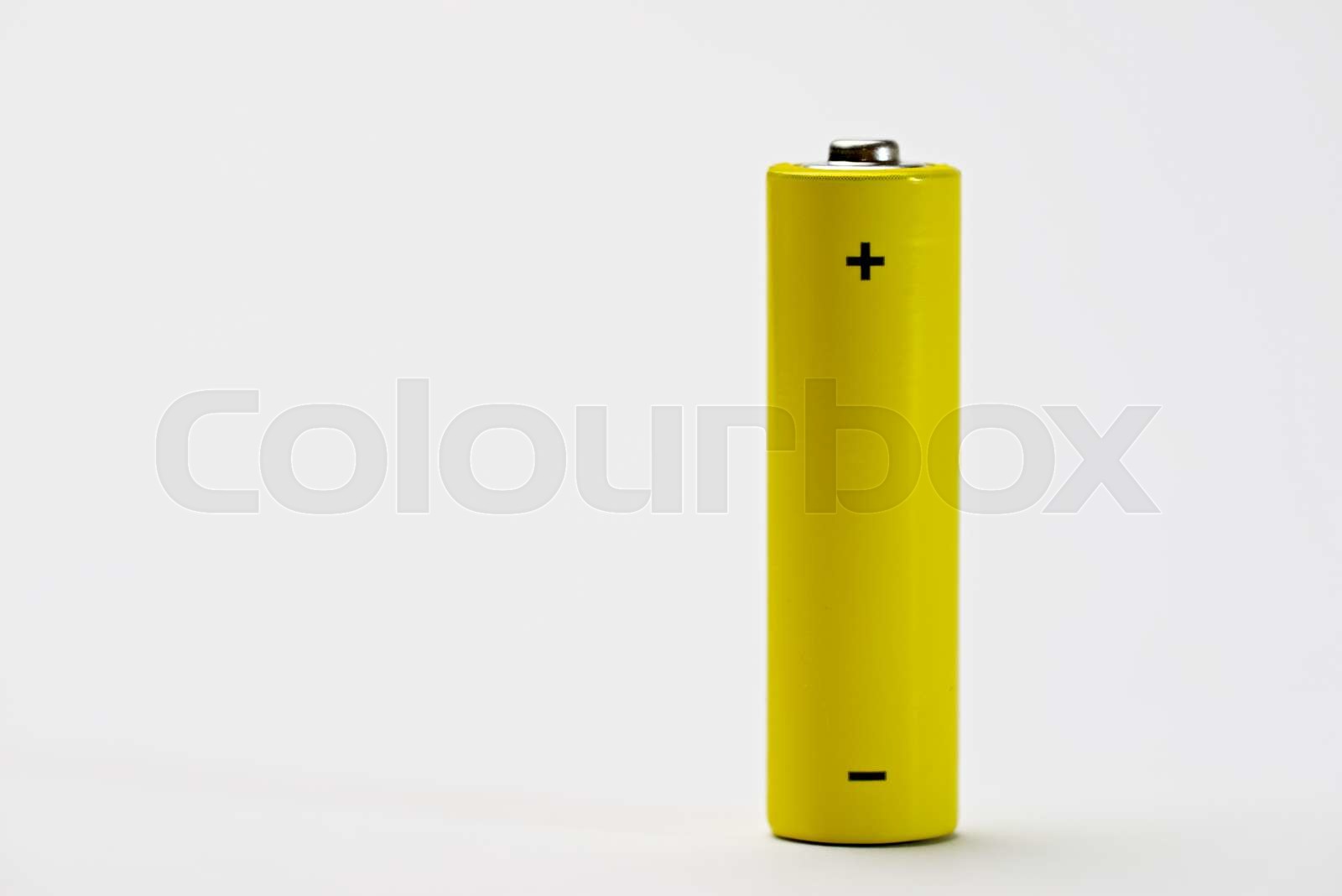 Yellow battery | Stock image | Colourbox