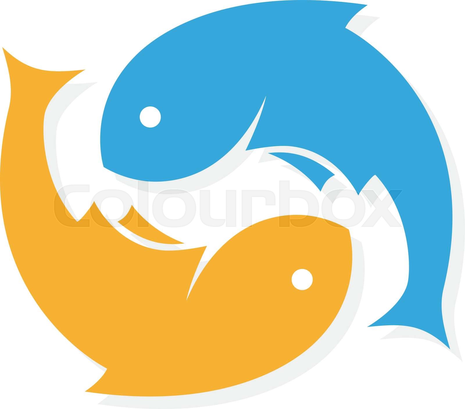 Fish logo design vector template. Vector infinity fishing concept ...