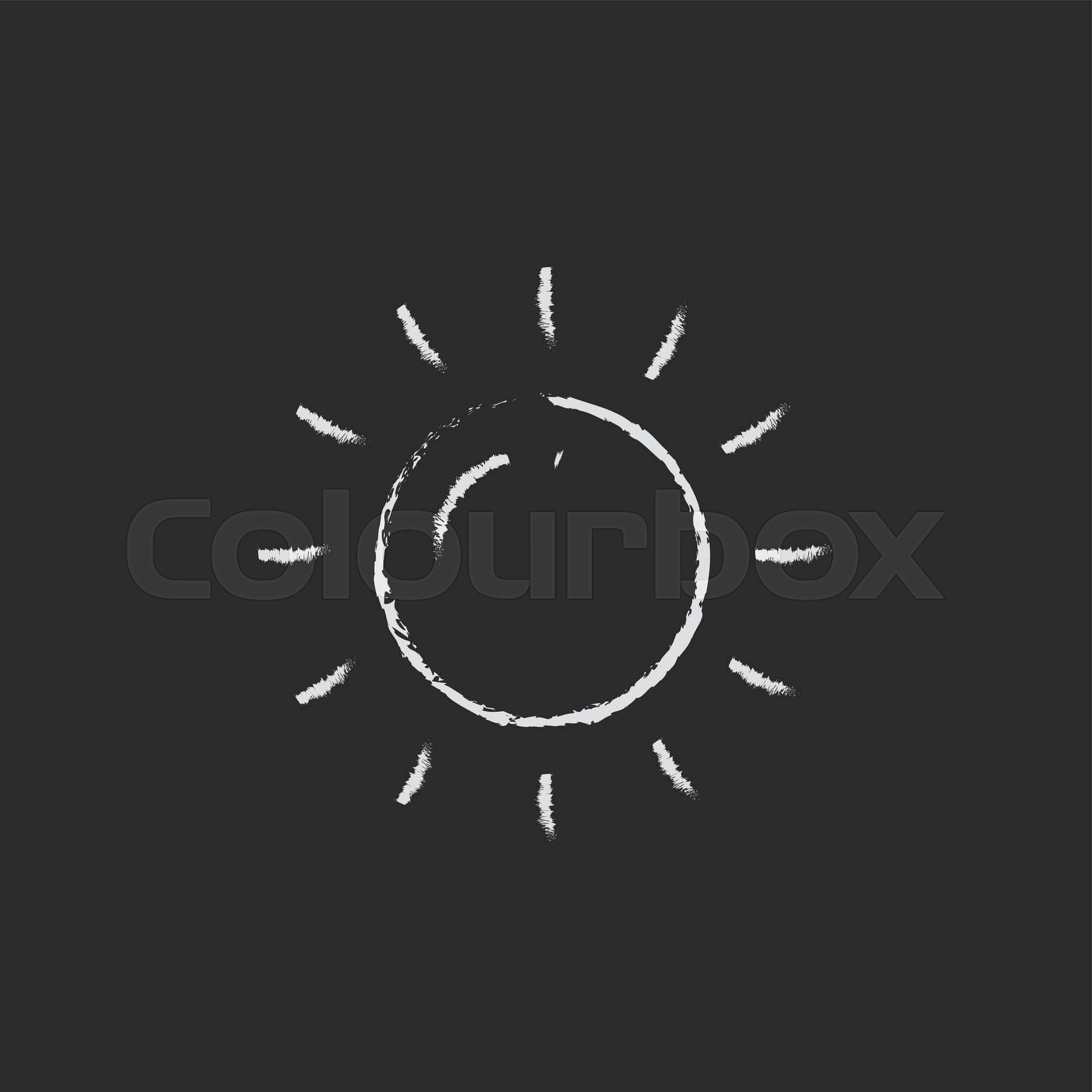 Sun icon drawn in chalk. | Stock vector | Colourbox