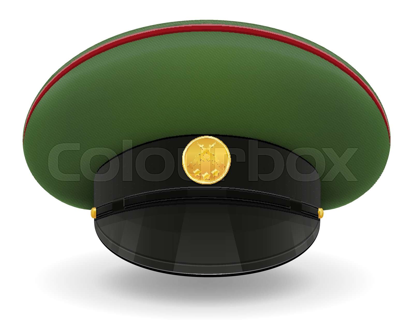 professional uniform cap or military vector illustration | Stock vector ...