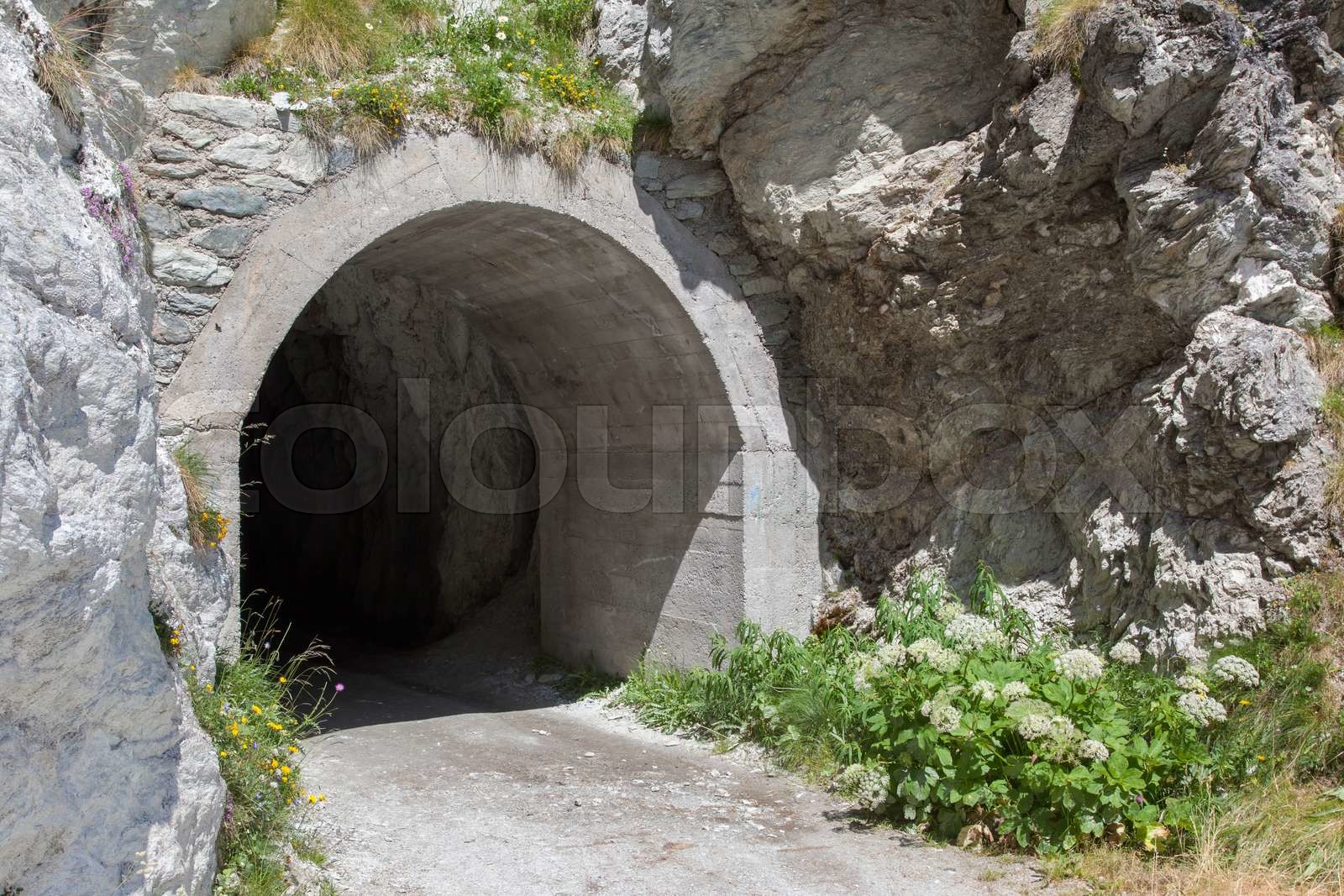 Small dark tunnel | Stock image | Colourbox