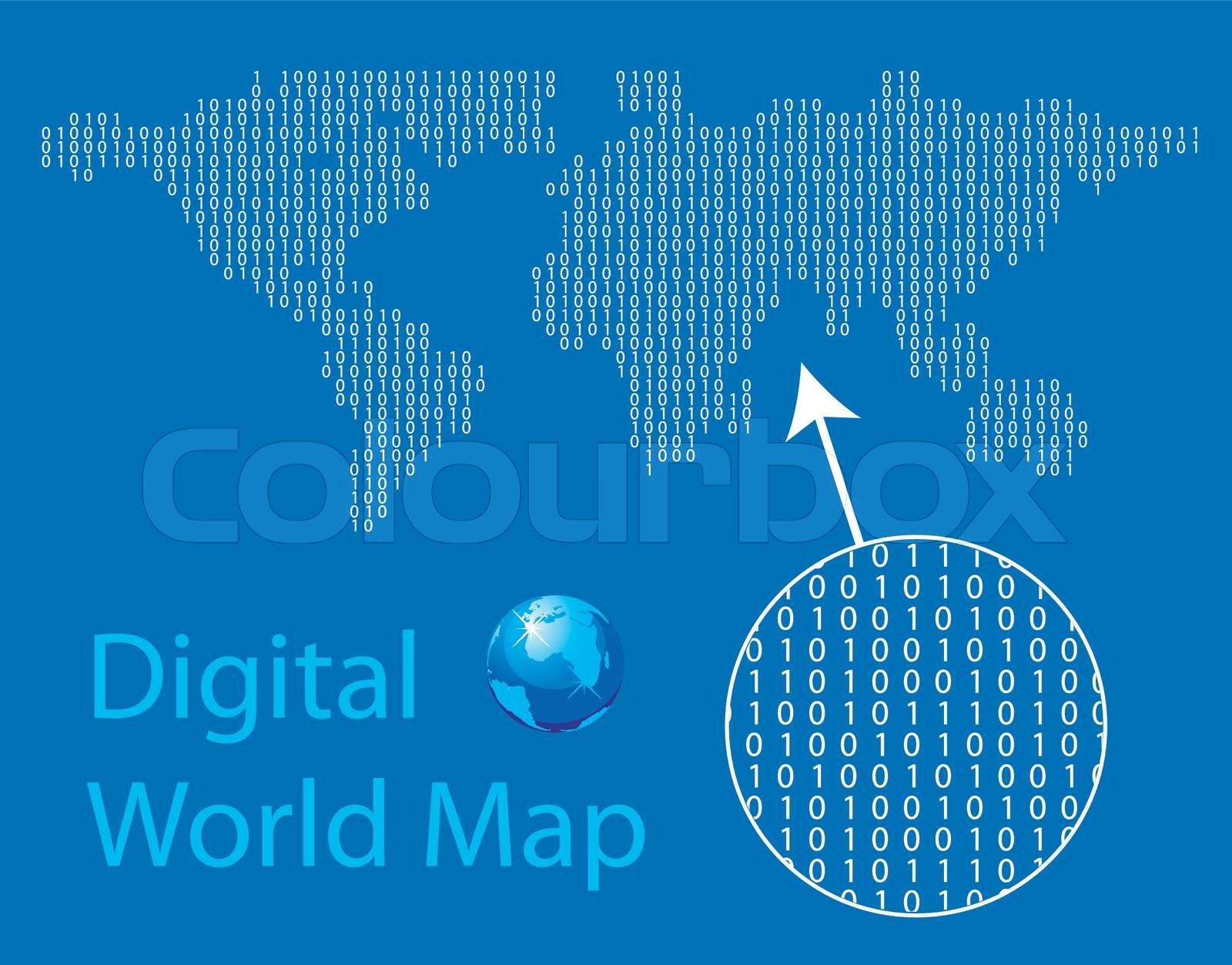Beautiful digital world map for you design | Stock vector | Colourbox