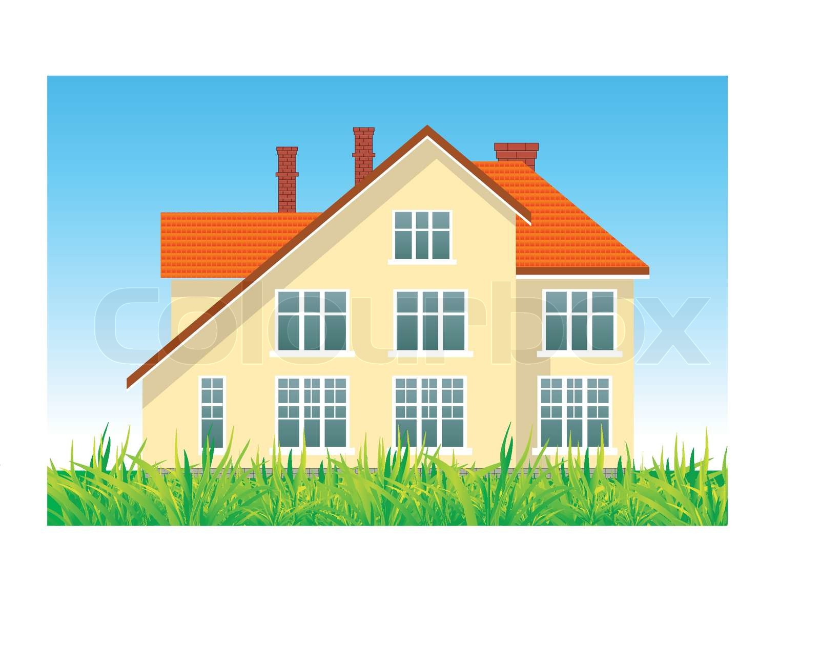 Vektor Illustration af hus | Stock vektor | Colourbox