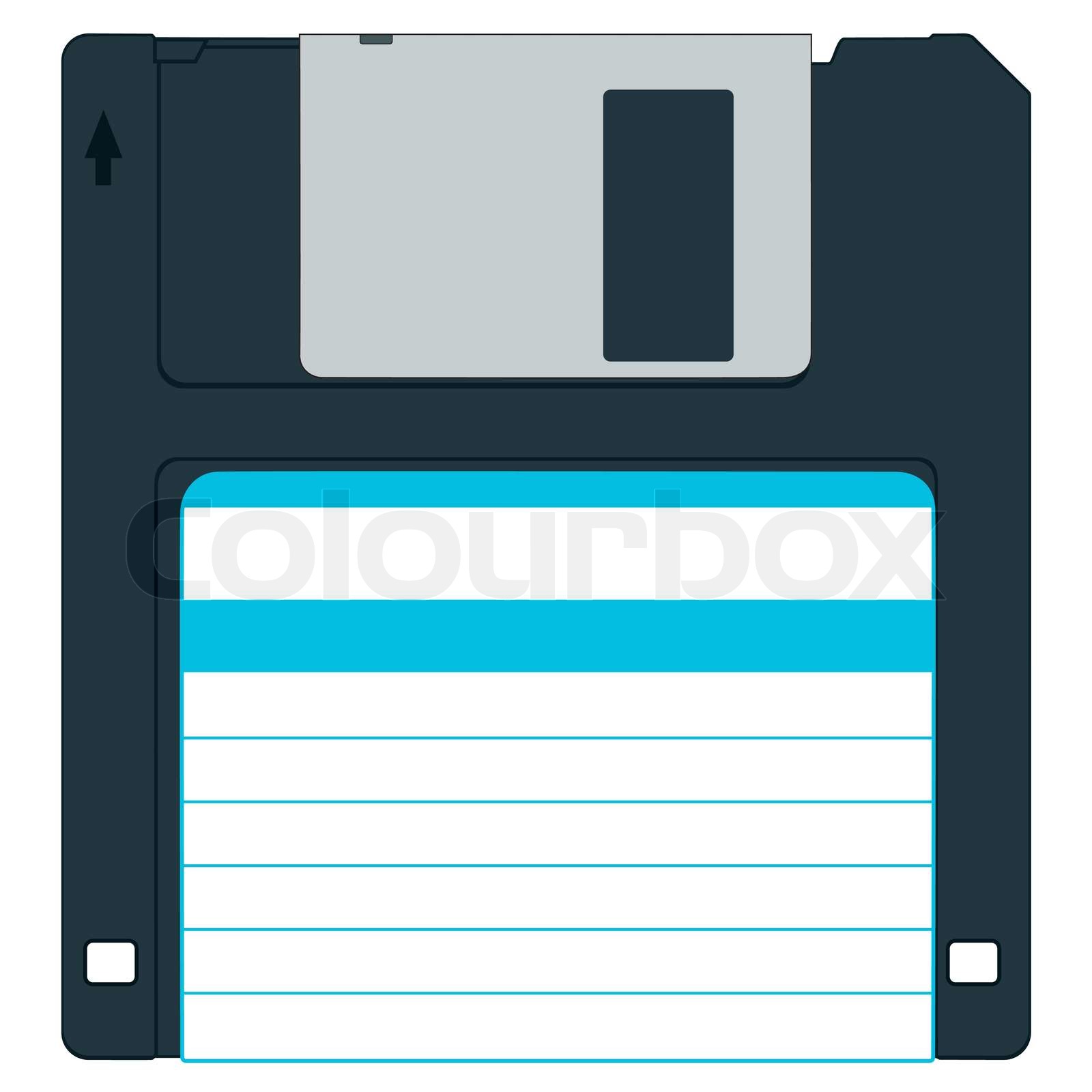 Floppy disk for various designs - without gradients | Stock vector ...