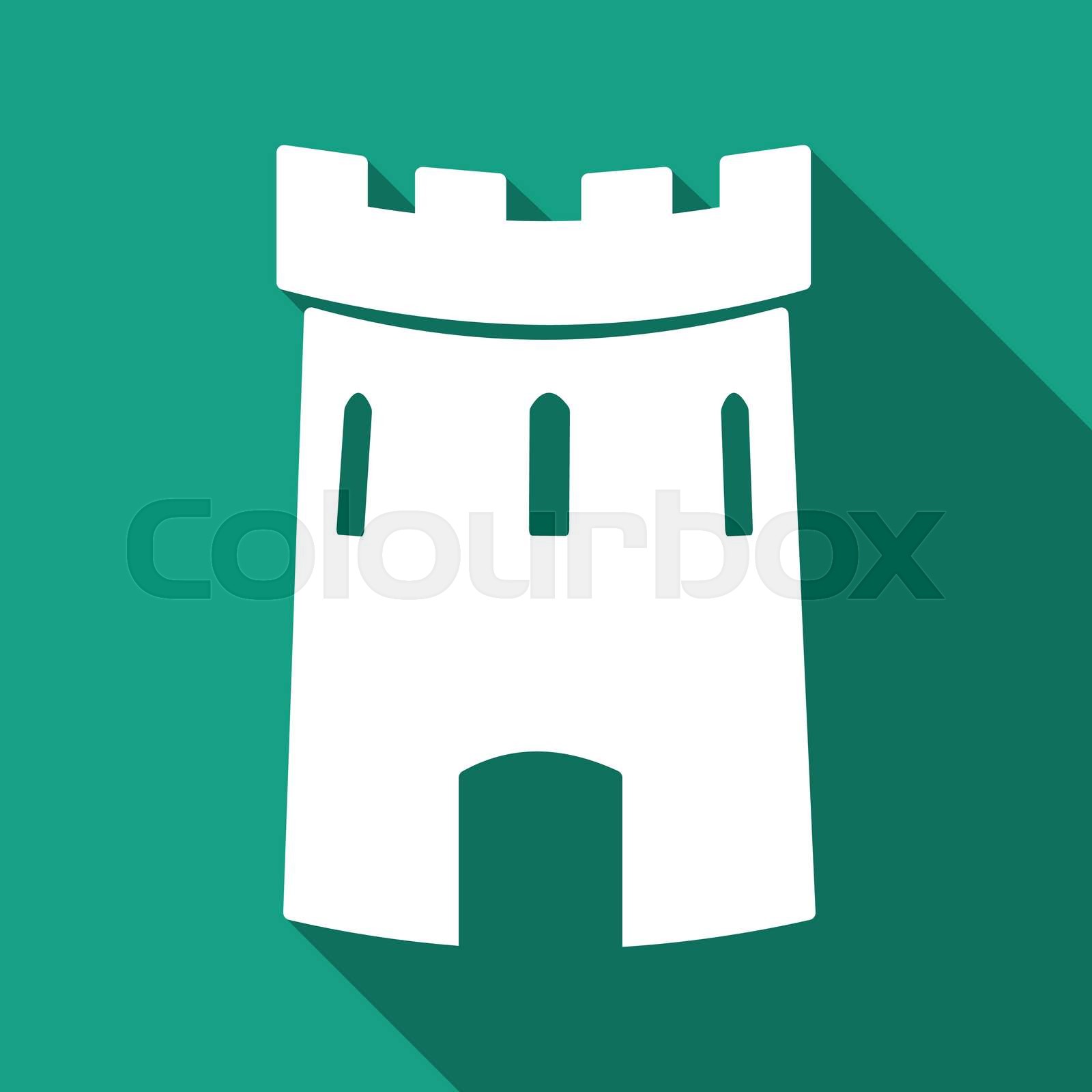 Medieval castle tower vector icon | Stock vector | Colourbox
