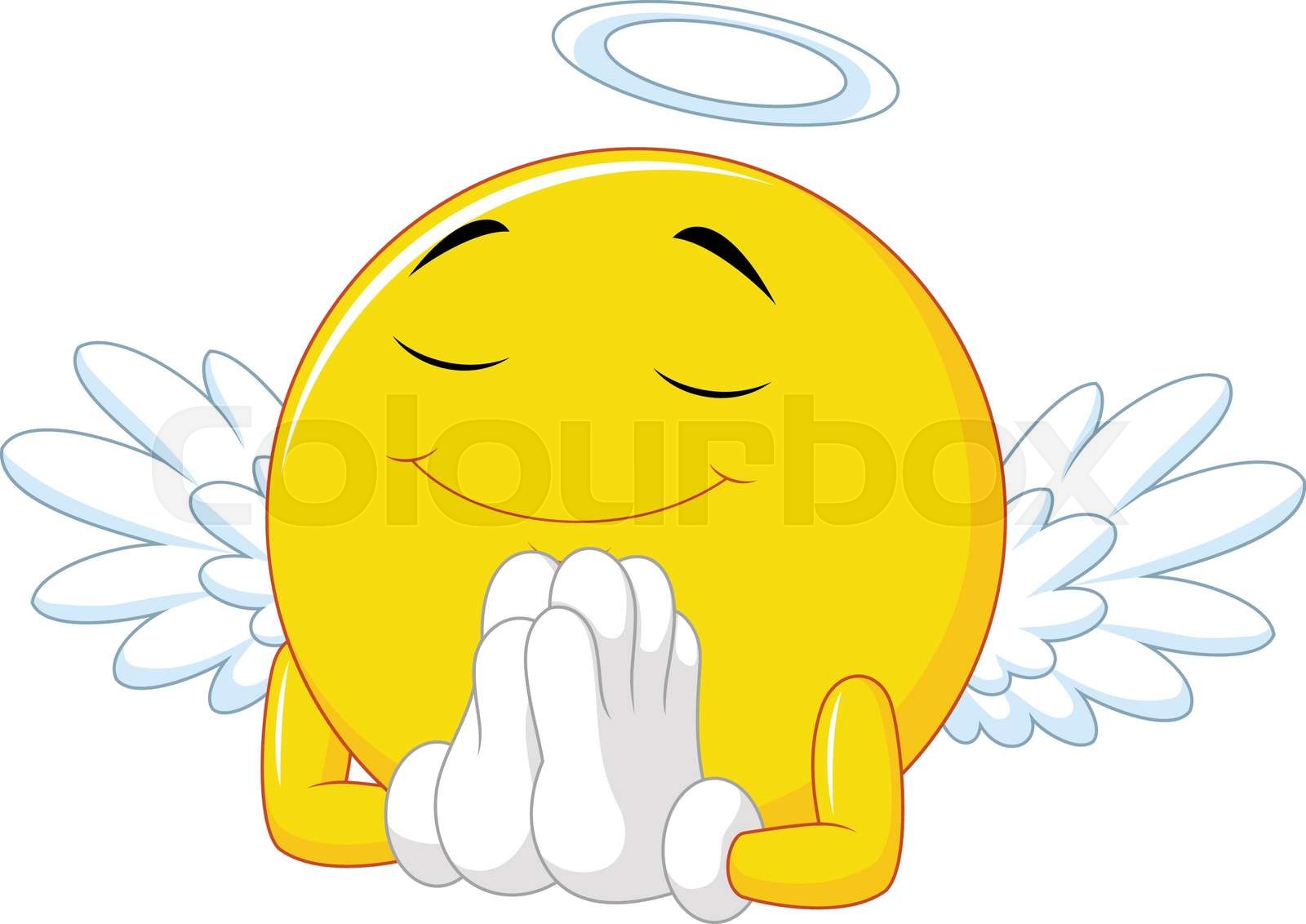 Angel emoticon | Stock vector | Colourbox