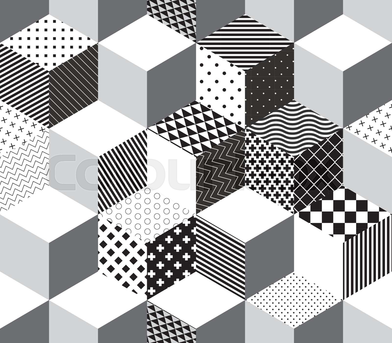 Vector 3d cubes pattern | Stock vector | Colourbox