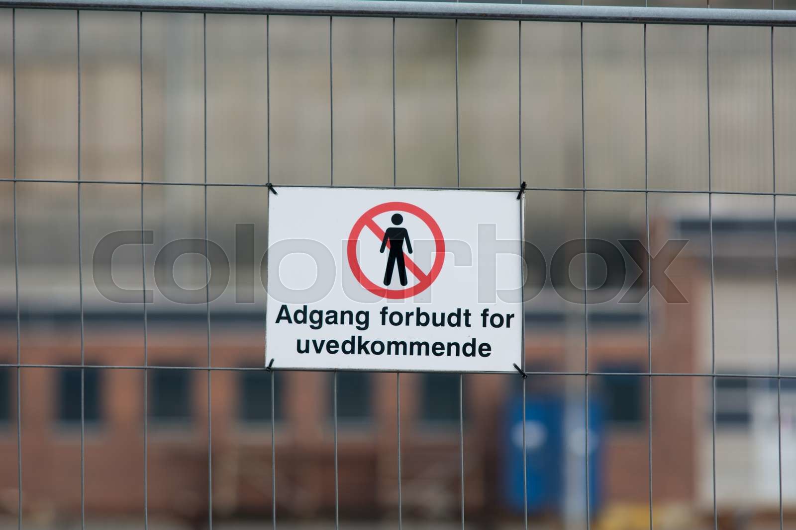 ingen adgang, adgang forbudt | Stock foto | Colourbox