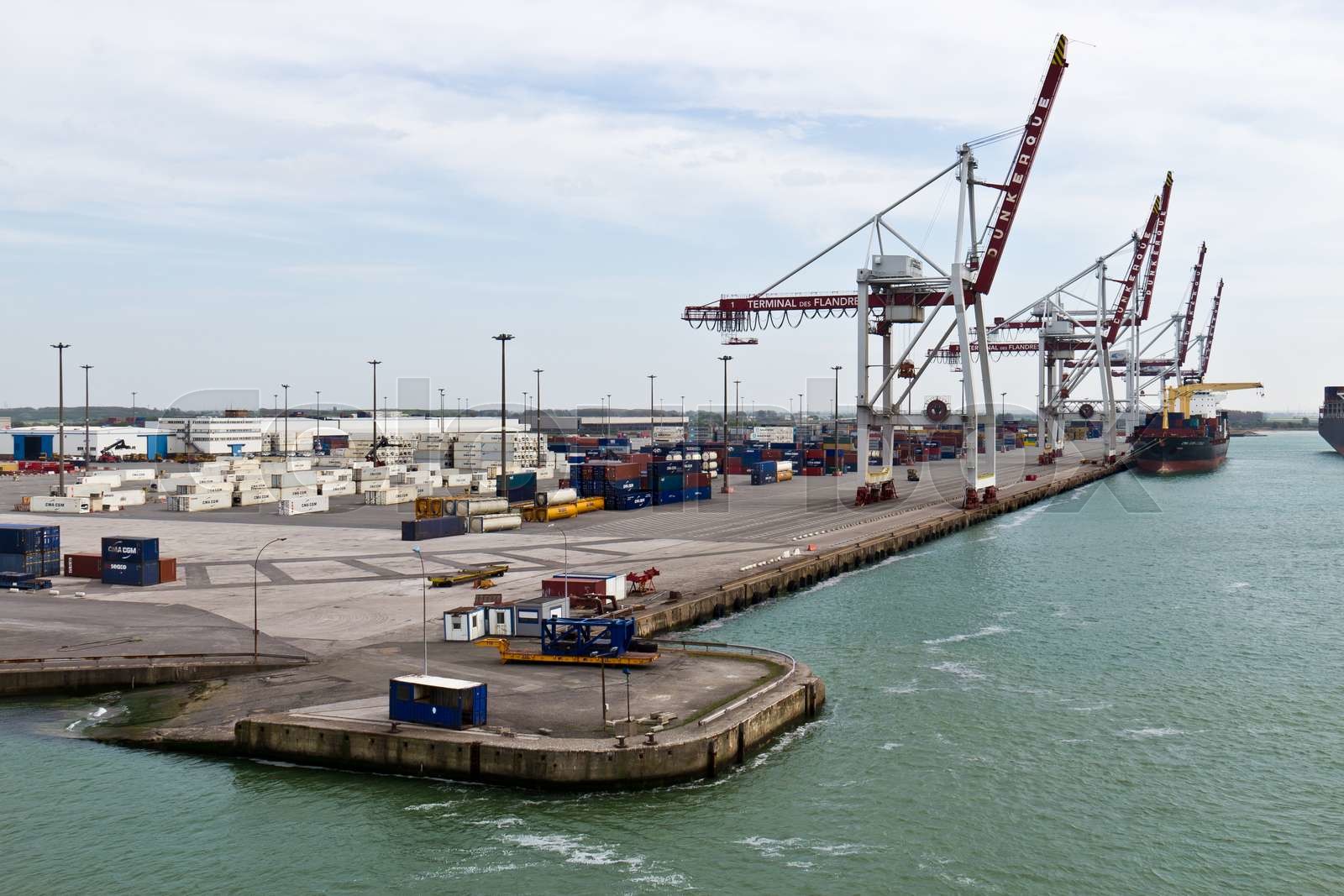 DUNKIRK/FRANCE - April 17, 2014: Port of Dunkirk (Grand Port Maritime ...