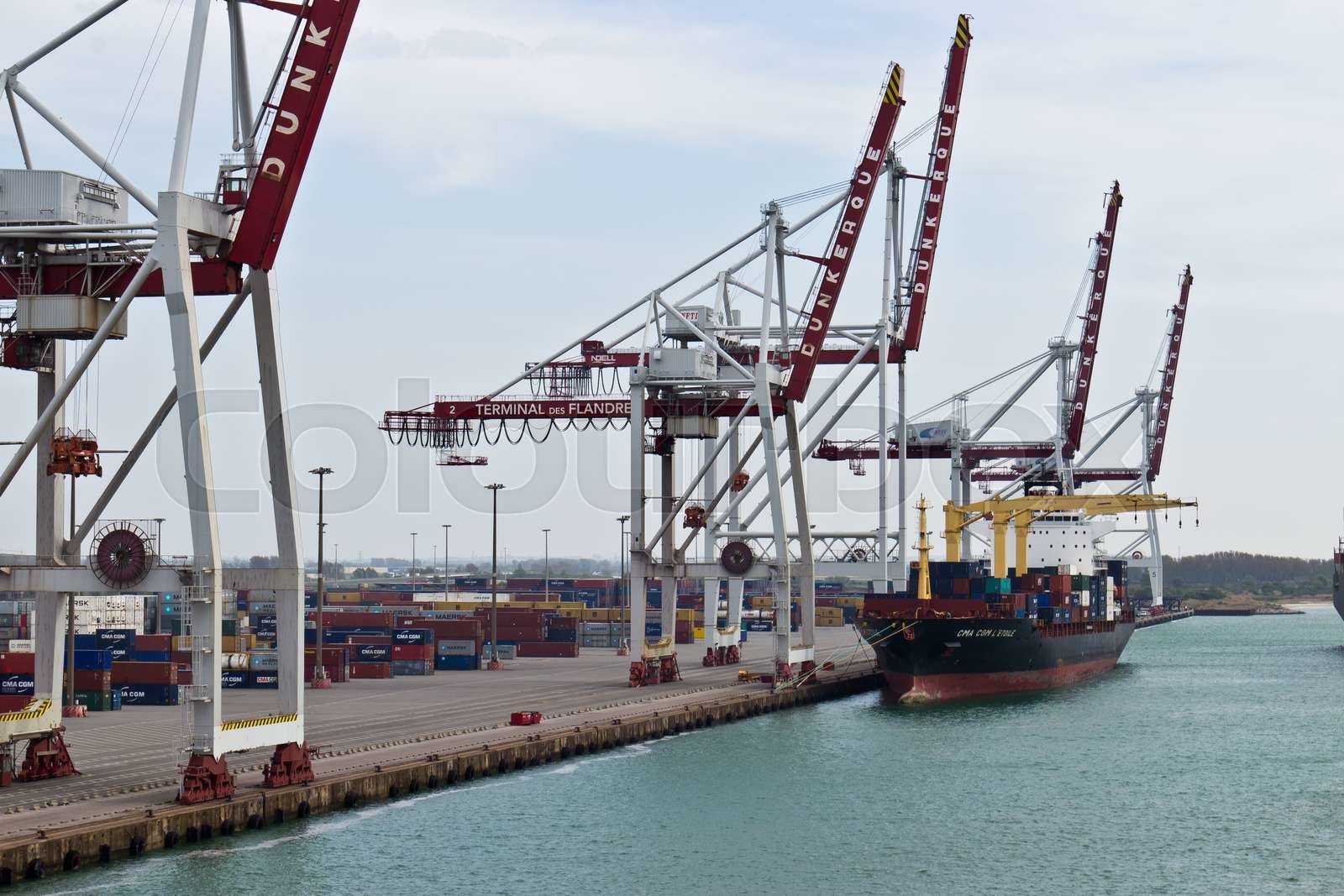 DUNKIRK/FRANCE - April 17, 2014: Port of Dunkirk (Grand Port Maritime ...