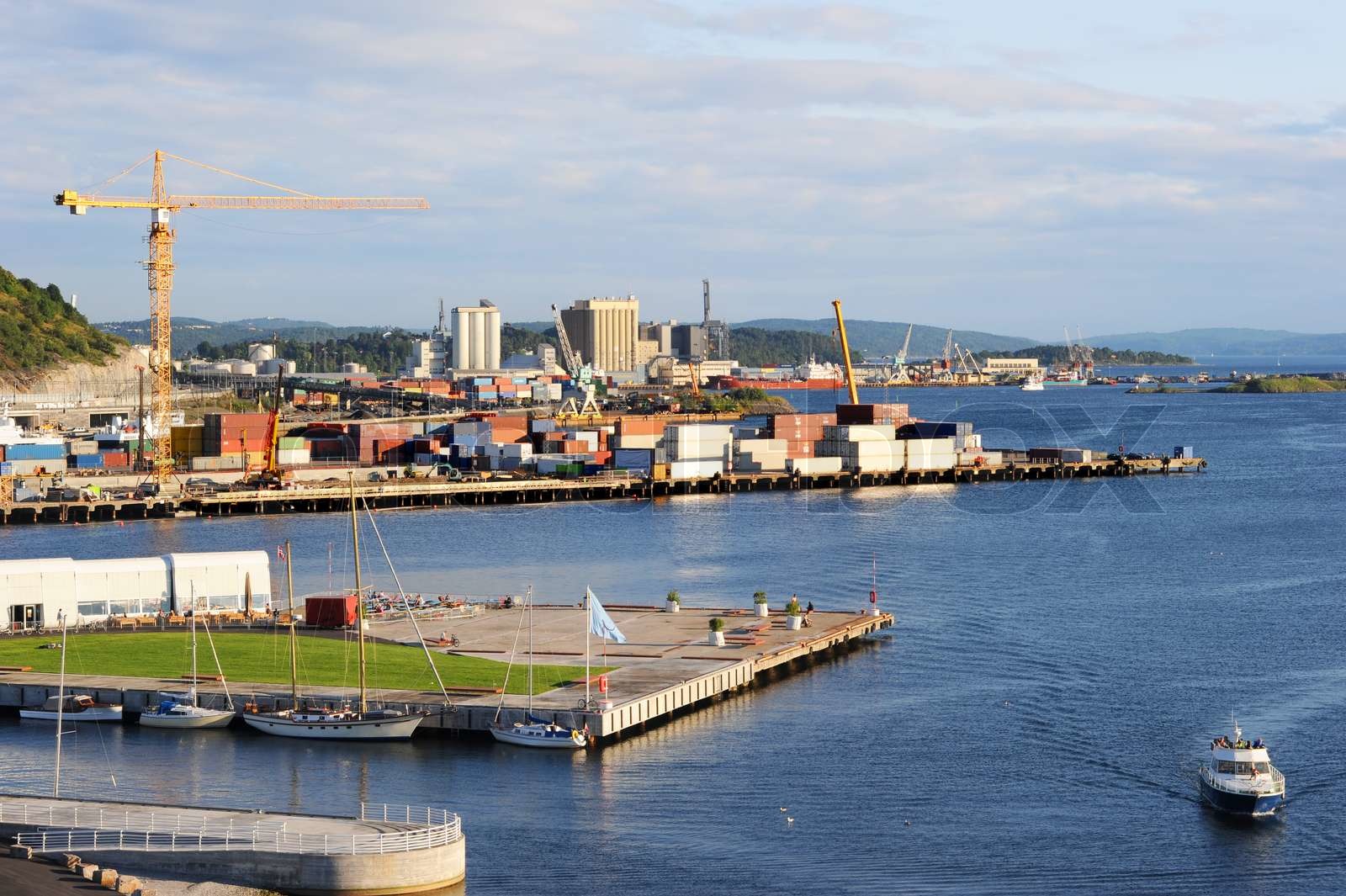 Oslo harbor. View from Oslo opera house. Norway | Stock image | Colourbox