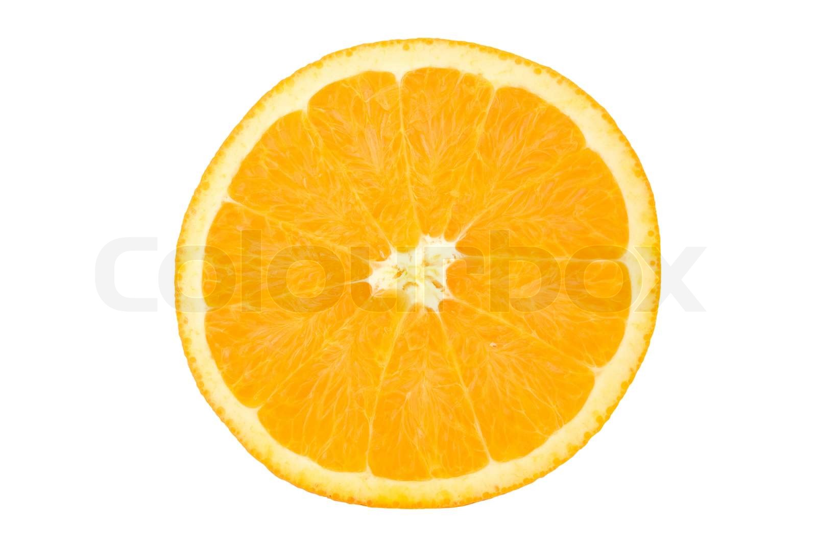 Half of Orange. Isolated on White Background. | Stock image | Colourbox