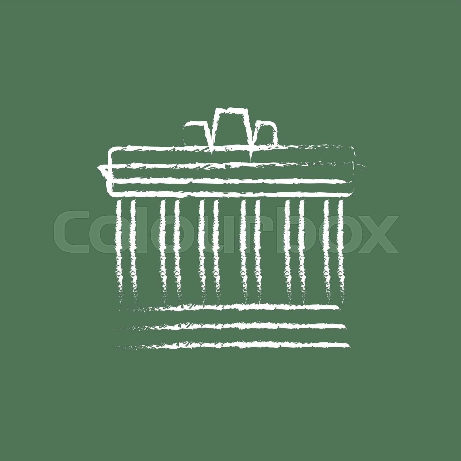 Acropolis of Athens icon drawn in chalk. | Stock vector | Colourbox