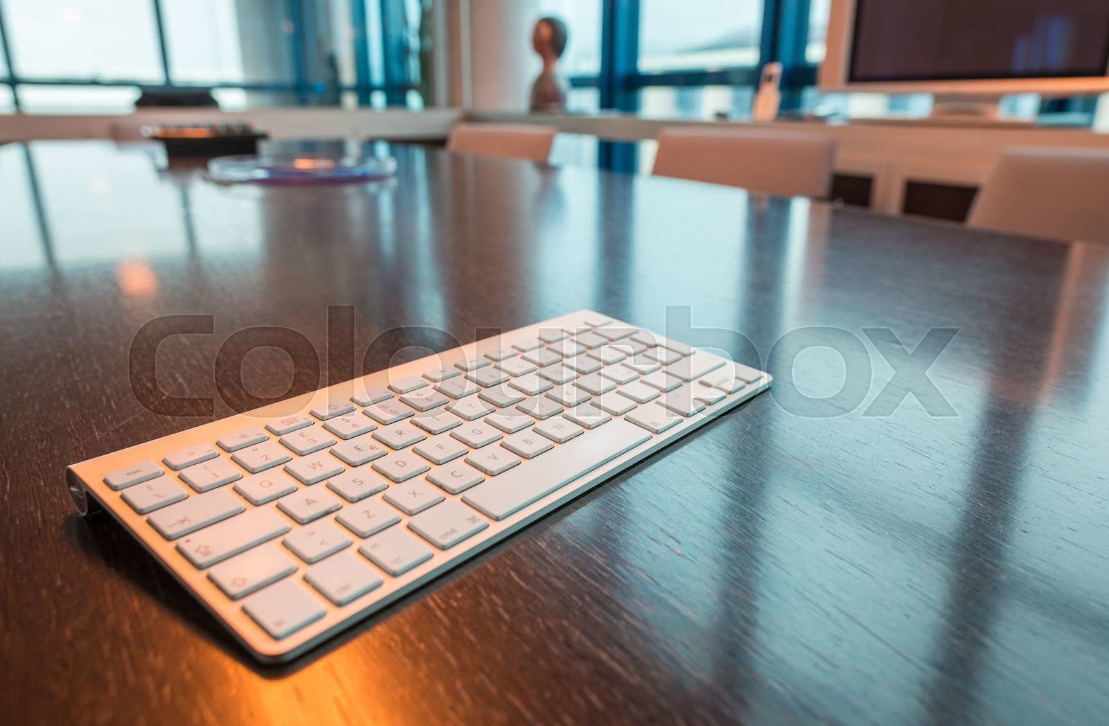 Wireless keyboard on a modern office desk | Stock image | Colourbox