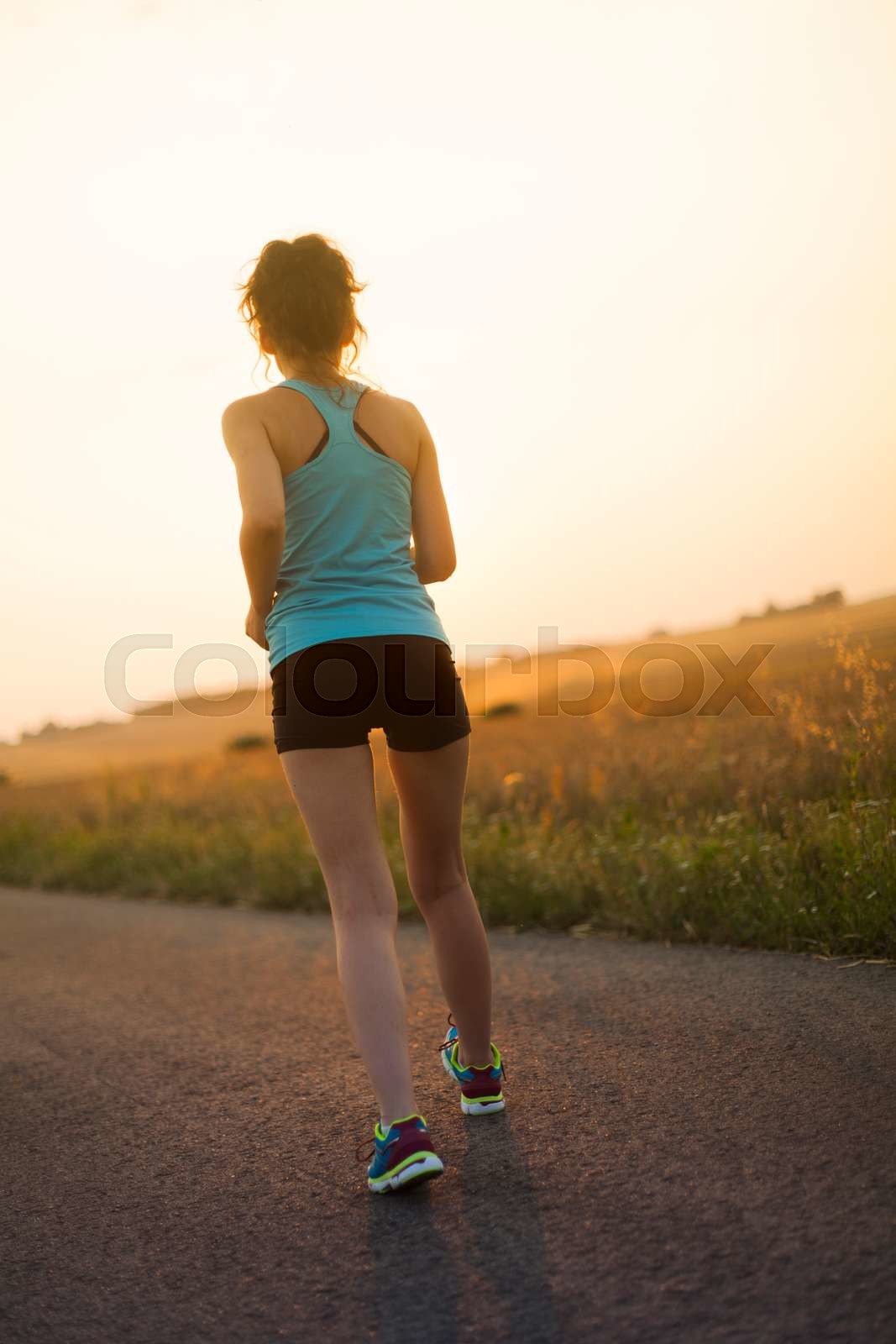 Young fitness woman running, Training and healthy lifestyle | Stock ...